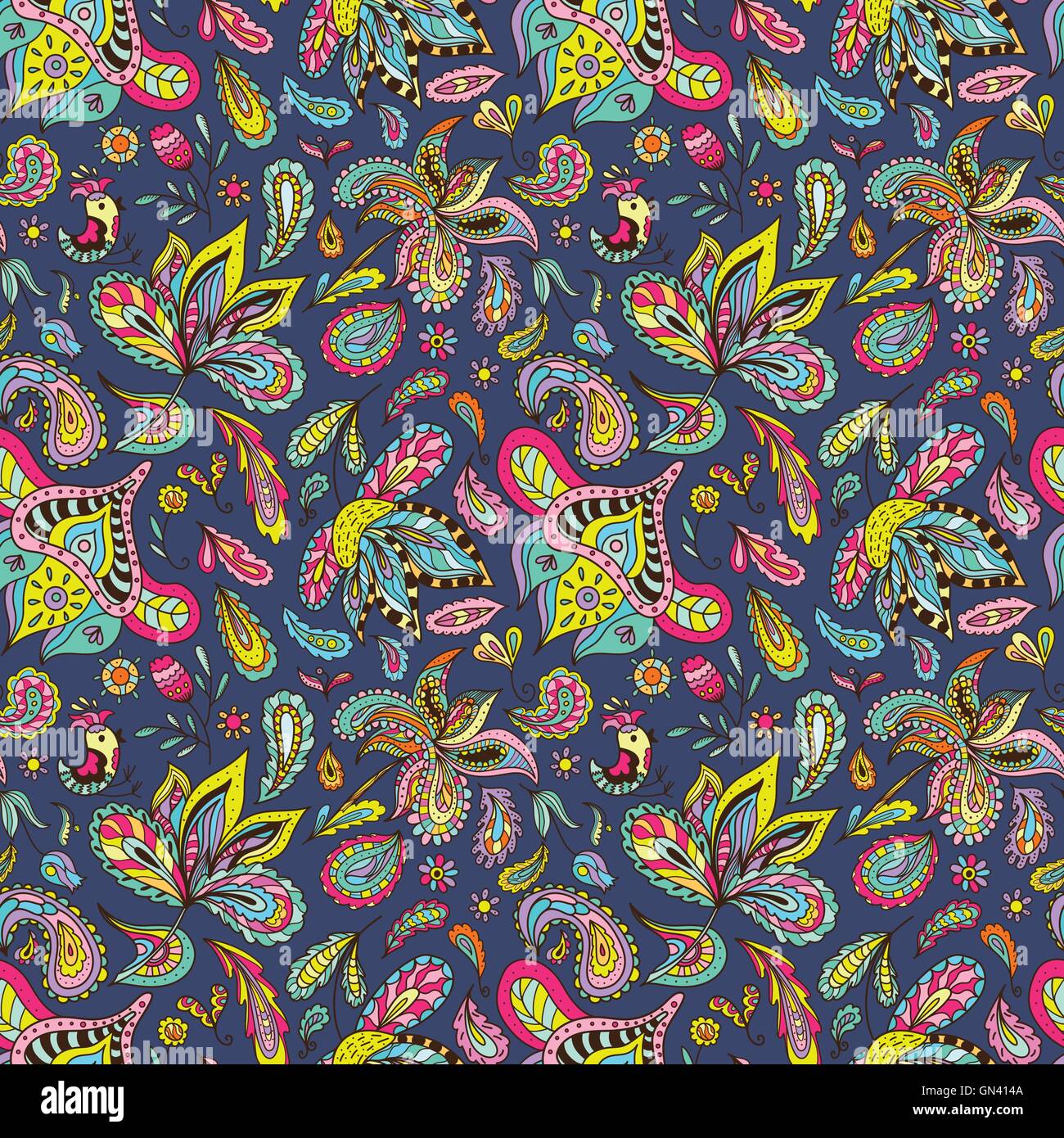 Summer Indian Pattern Stock Vector Image & Art - Alamy