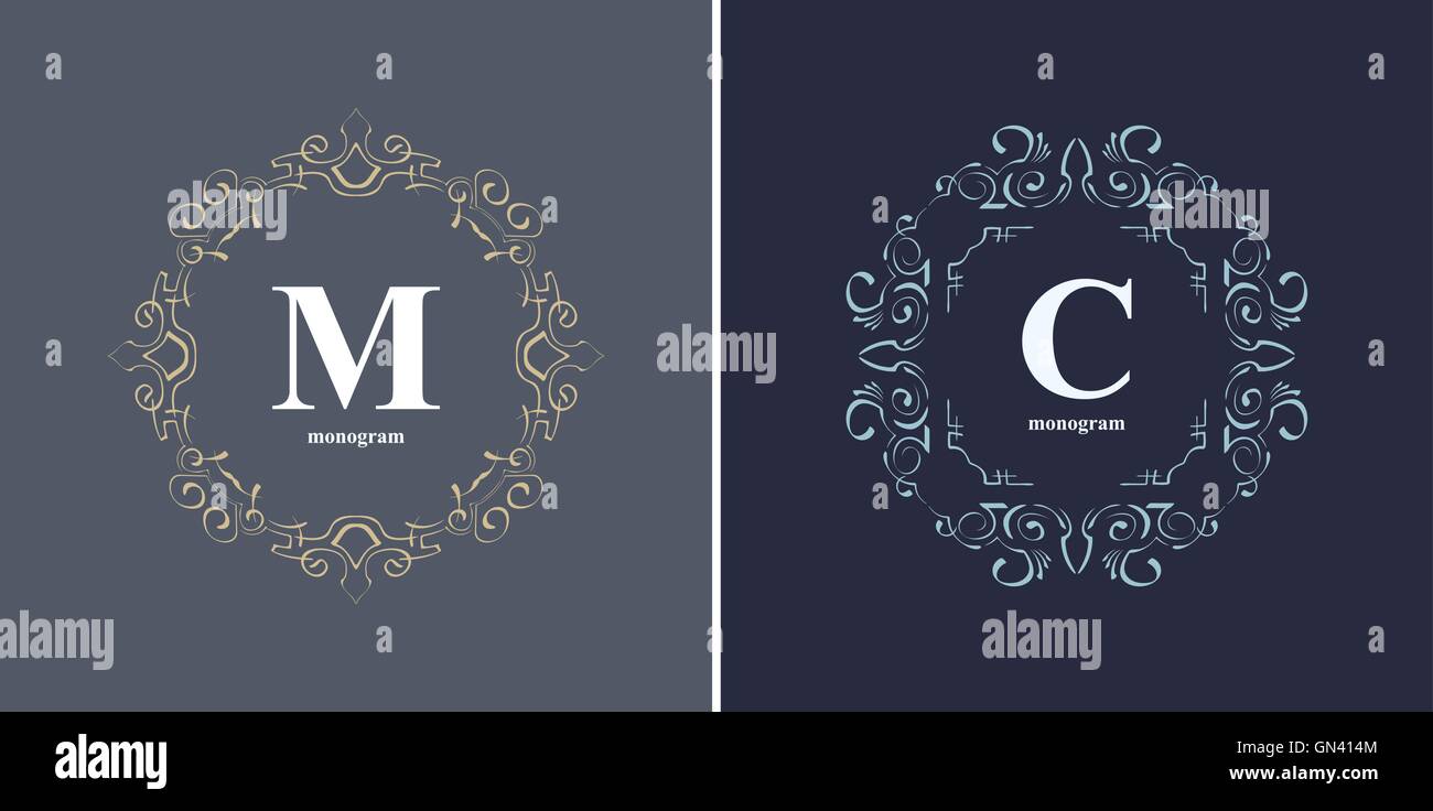 Elegant monogram design template Stock Vector Image & Art - Alamy
