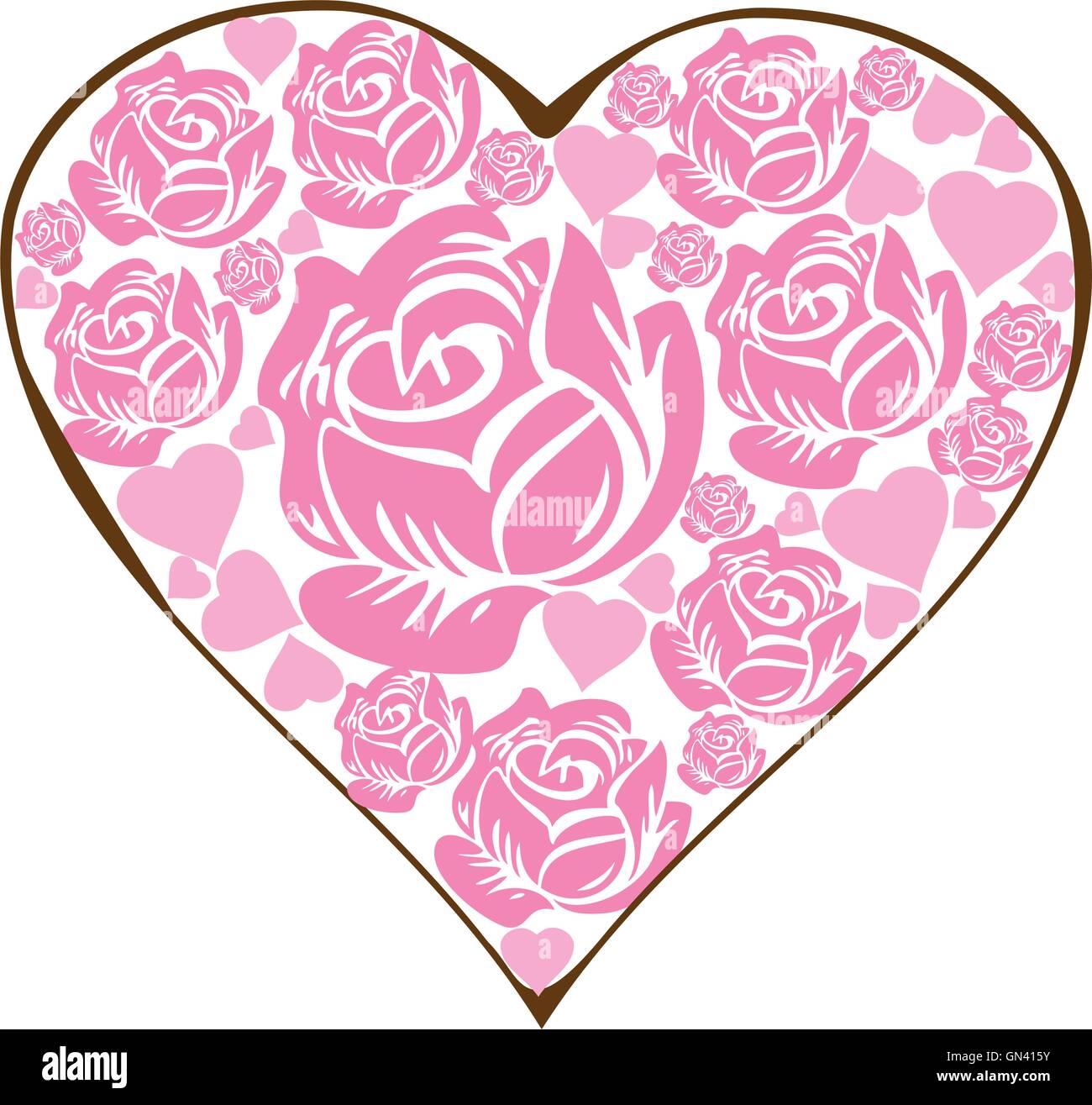 Two natural hearts Stock Vector Images - Alamy