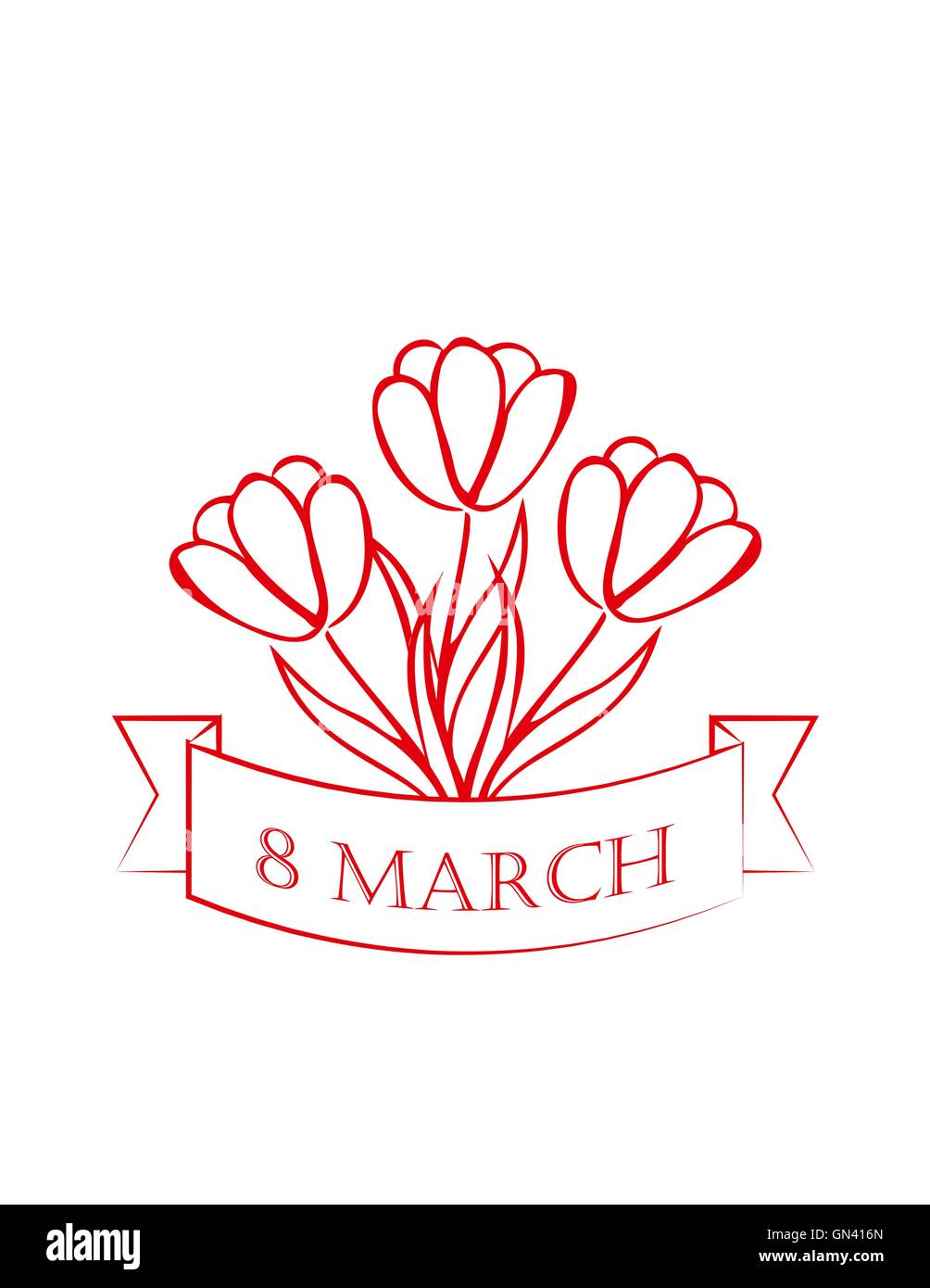 8 march card. sketch. vector Stock Vector Image & Art - Alamy