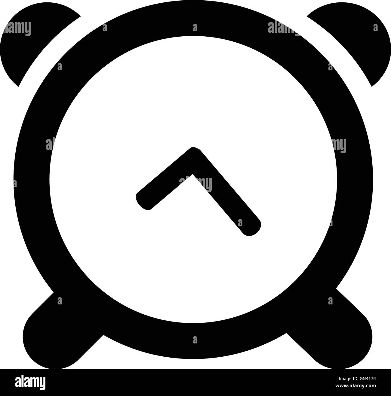 Arrow sign clock on white Black and White Stock Photos & Images - Alamy