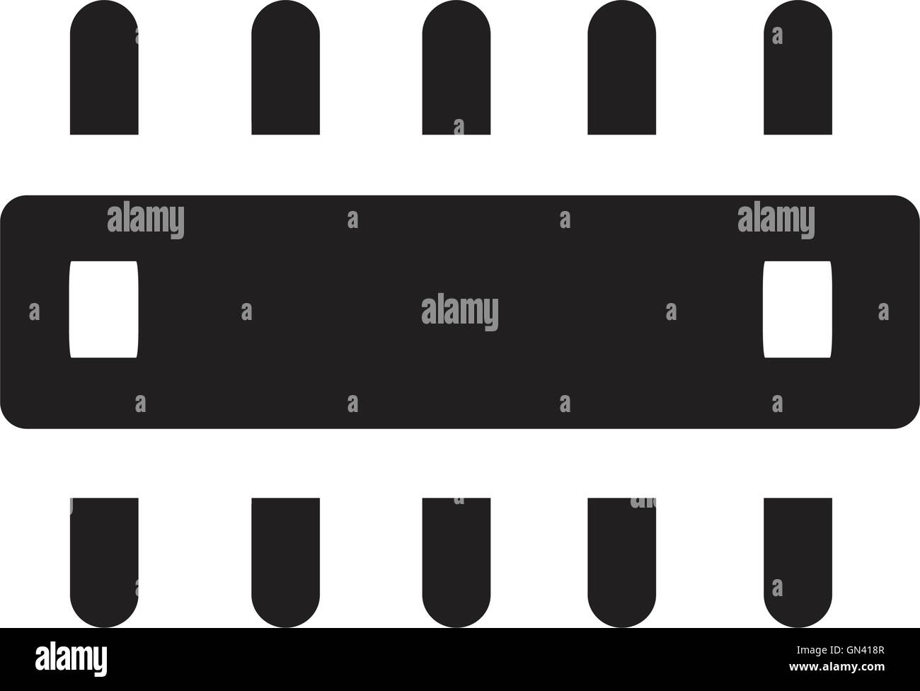 Computer cpu icon simple Stock Vector Images - Alamy