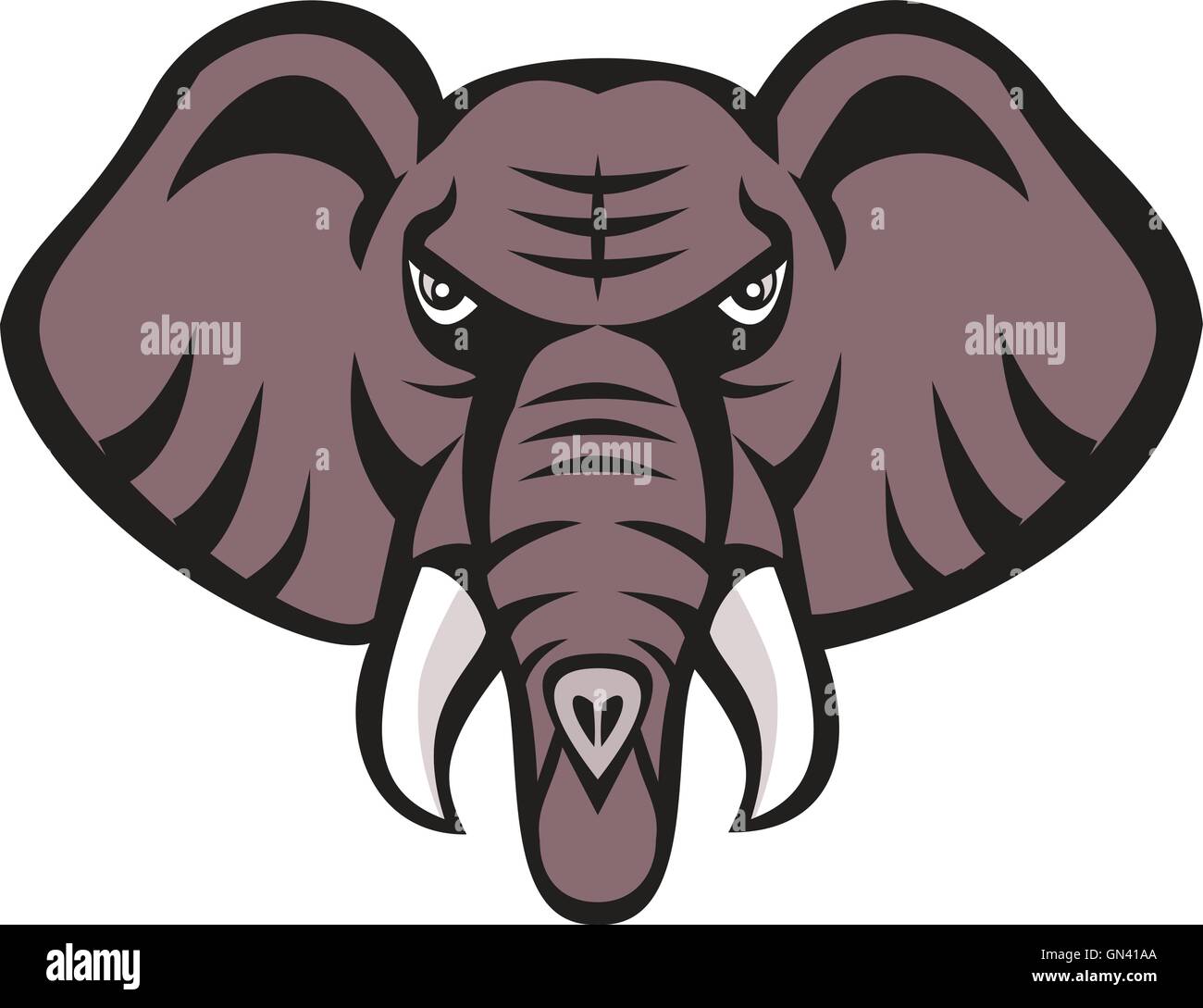 African bull elephant Stock Vector Images - Alamy
