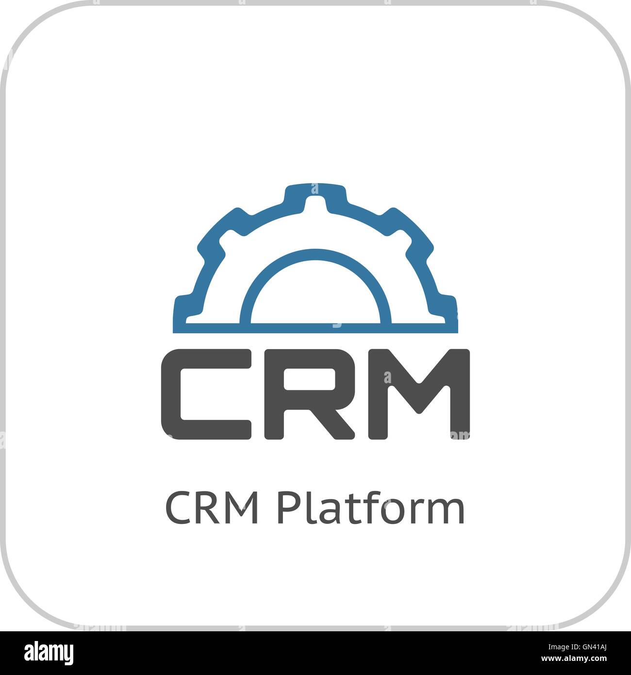 CRM Platform Icon. Flat Design Stock Vector Image & Art - Alamy