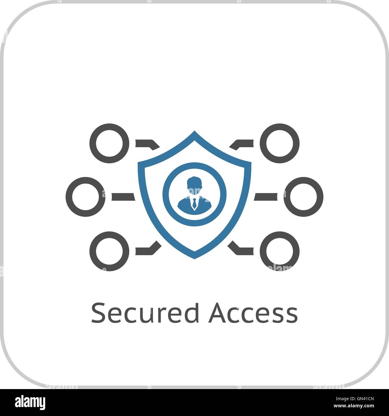 Secured Access Icon. Flat Design Stock Vector Image & Art - Alamy