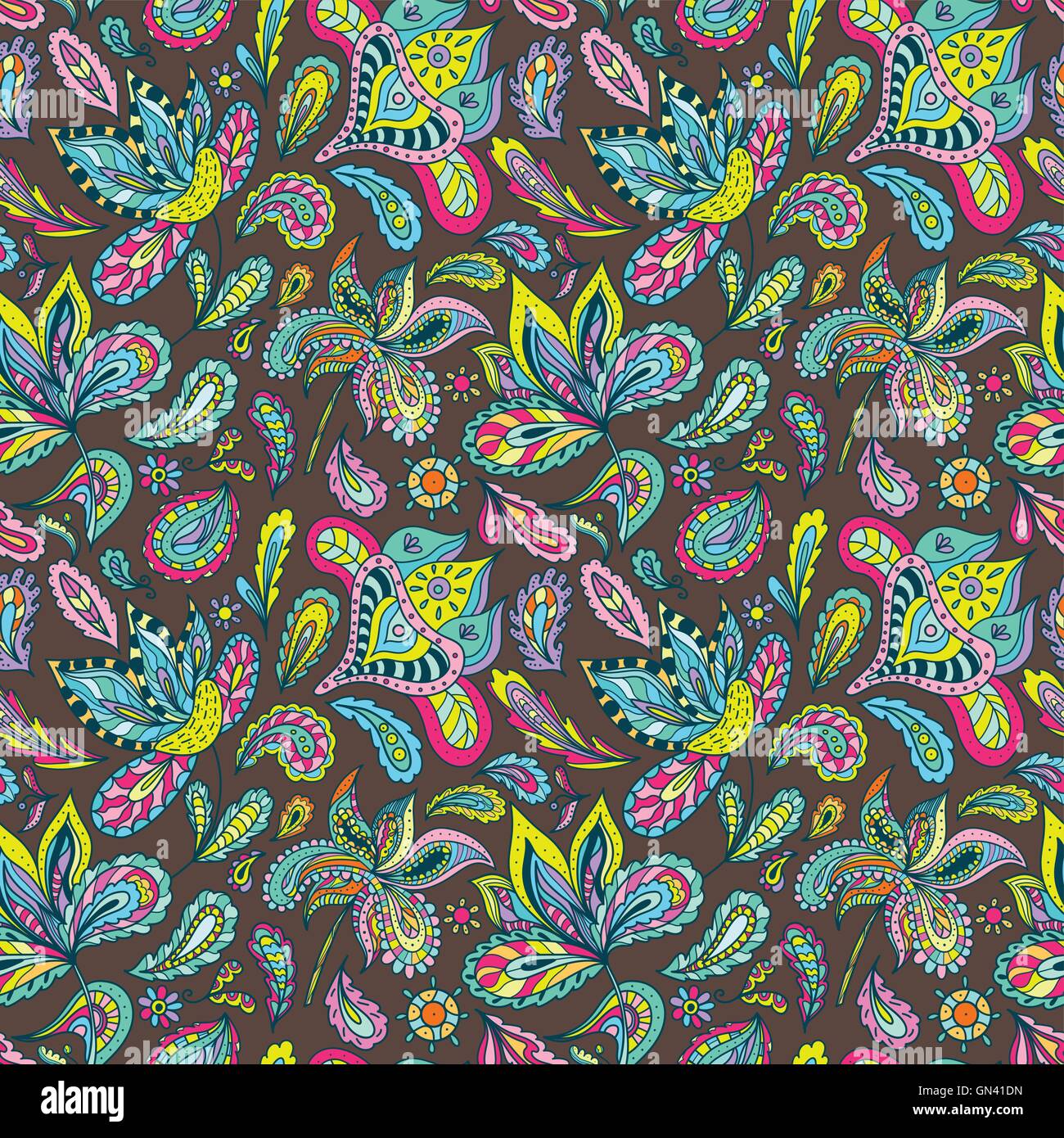 Indian paisley patterns Stock Vector Images - Alamy