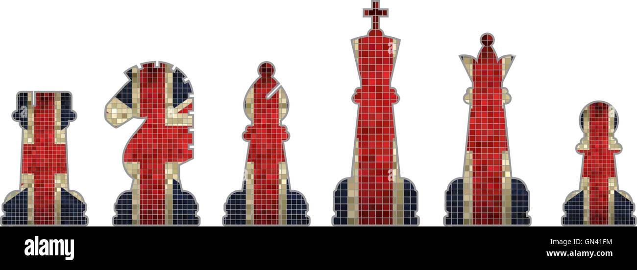 Chess pieces with Great Britain flag Stock Vector Image & Art - Alamy