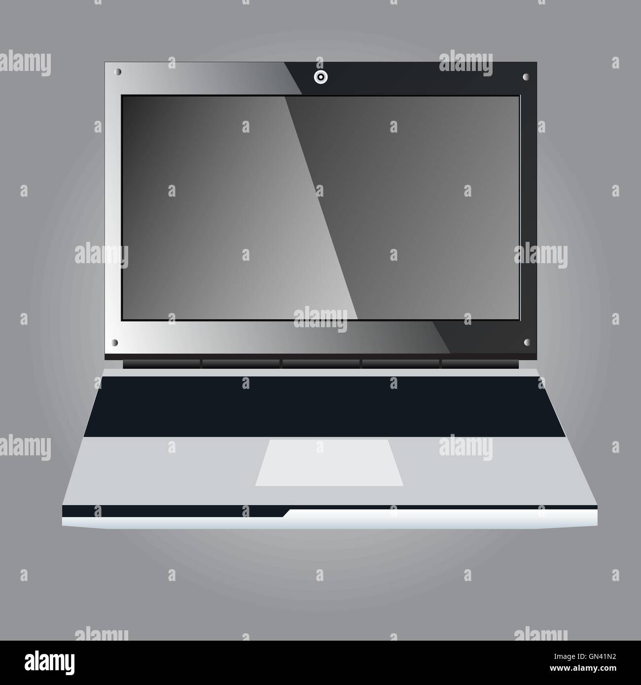 Laptop with blank screen Stock Vector Images - Alamy