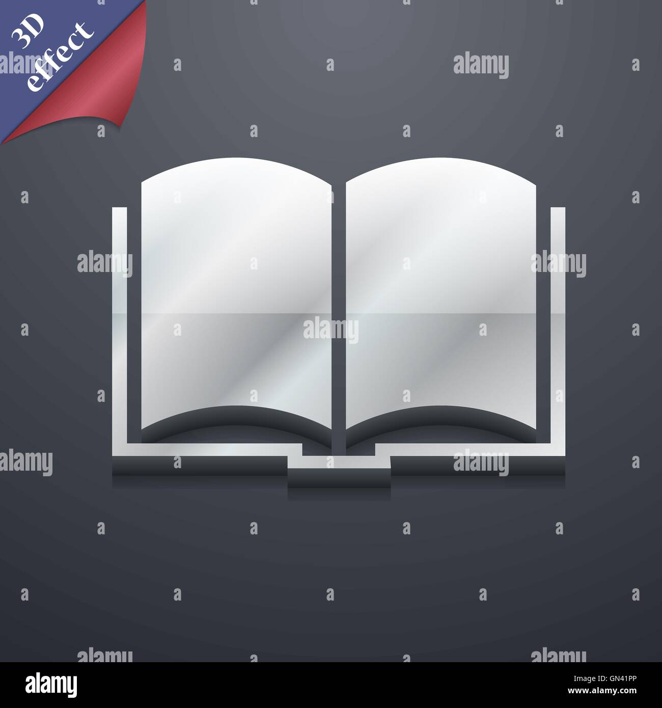 Book icon symbol. 3D style. Trendy, modern design with space for your text Vector Stock Vector ...