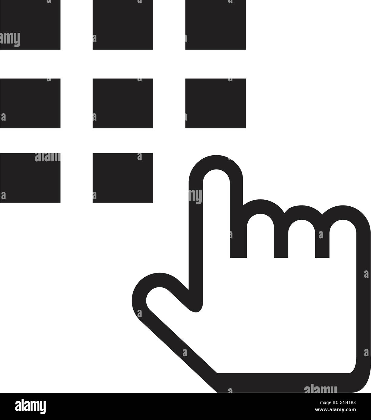 Push hand Stock Vector Images - Alamy