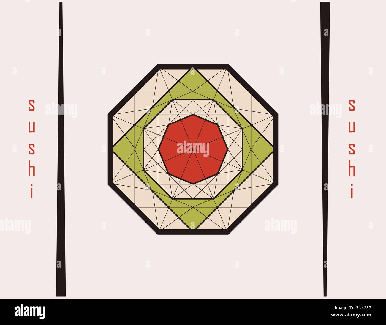 sushi sign in the form of diamond Stock Vector Image & Art - Alamy