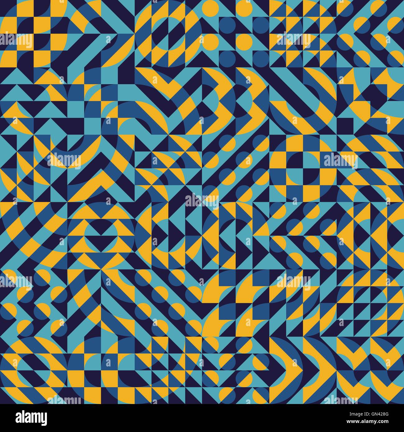 Vector Seamless Yellow Blue Color Overlay Irregular Geometric Blocks ...