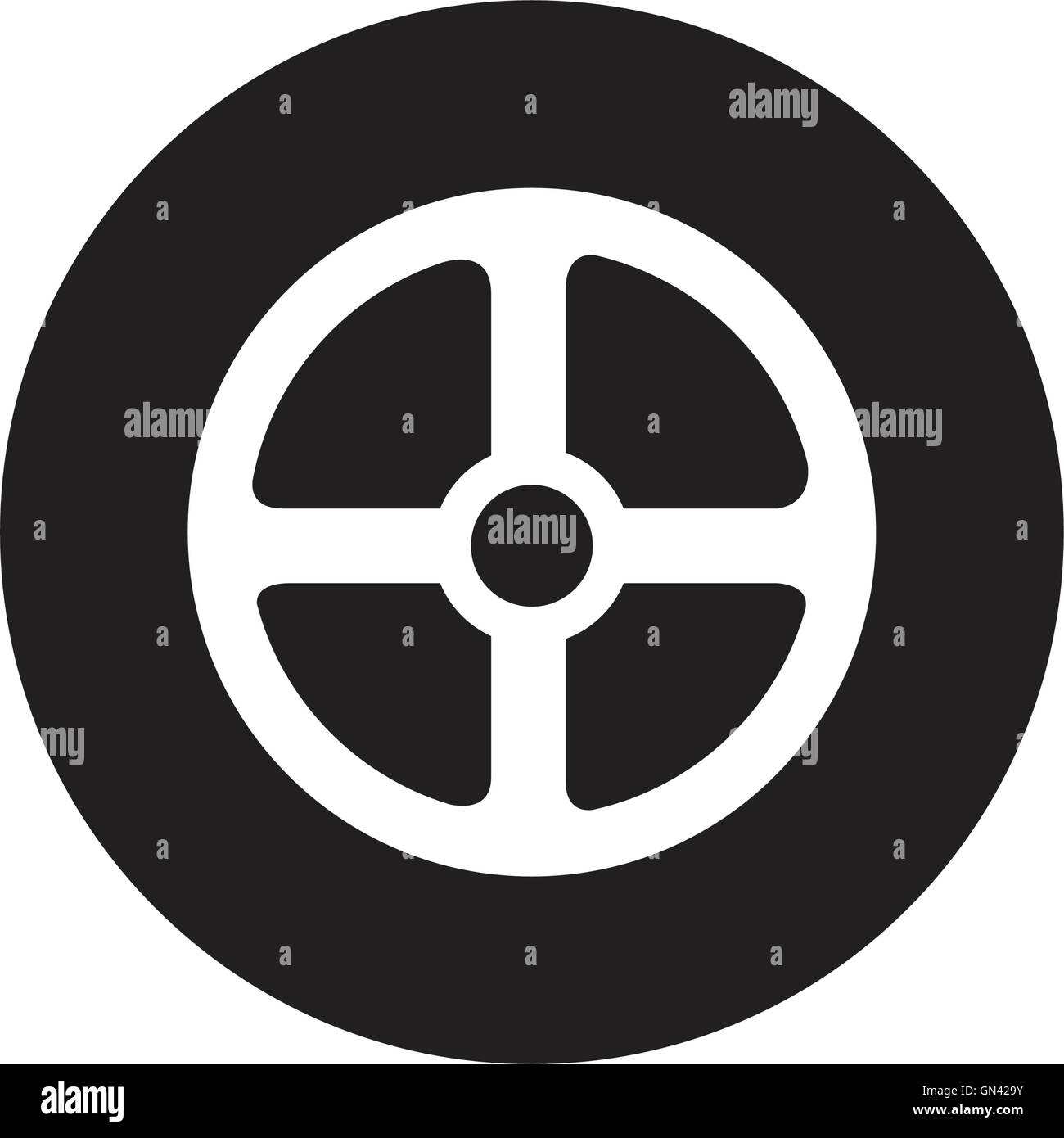 Flat tyre illustration hi-res stock photography and images - Alamy