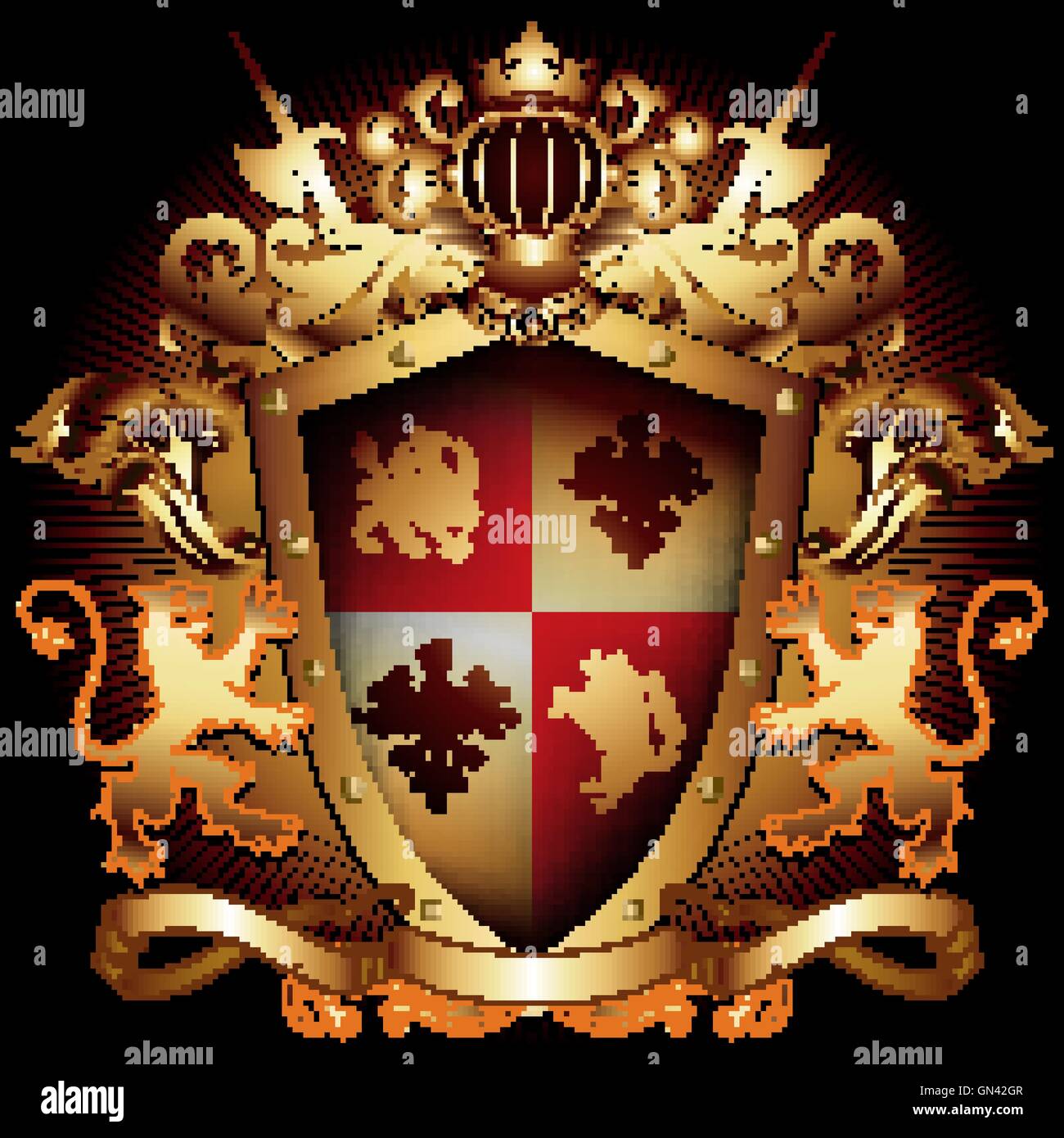 ornamental heraldic shield Stock Vector Image & Art - Alamy