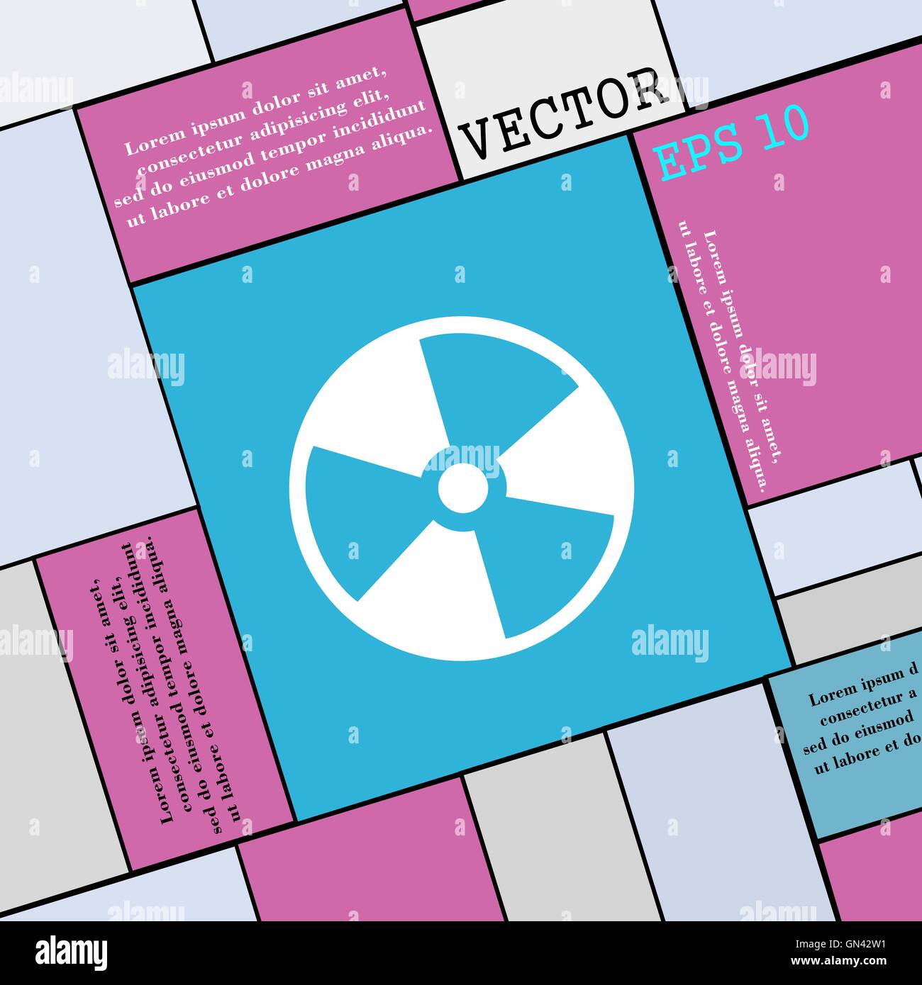 radioactive icon sign. Modern flat style for your design. Vector Stock ...