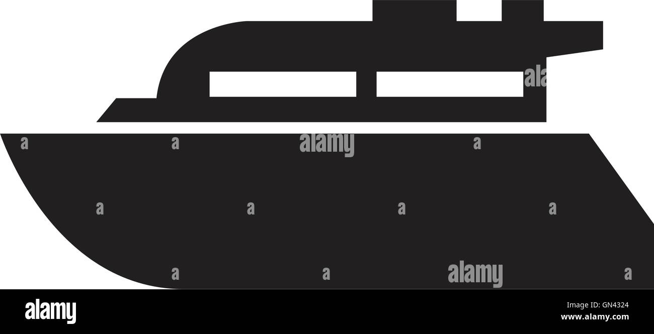 Ship boat vector icon Stock Vector Images - Alamy