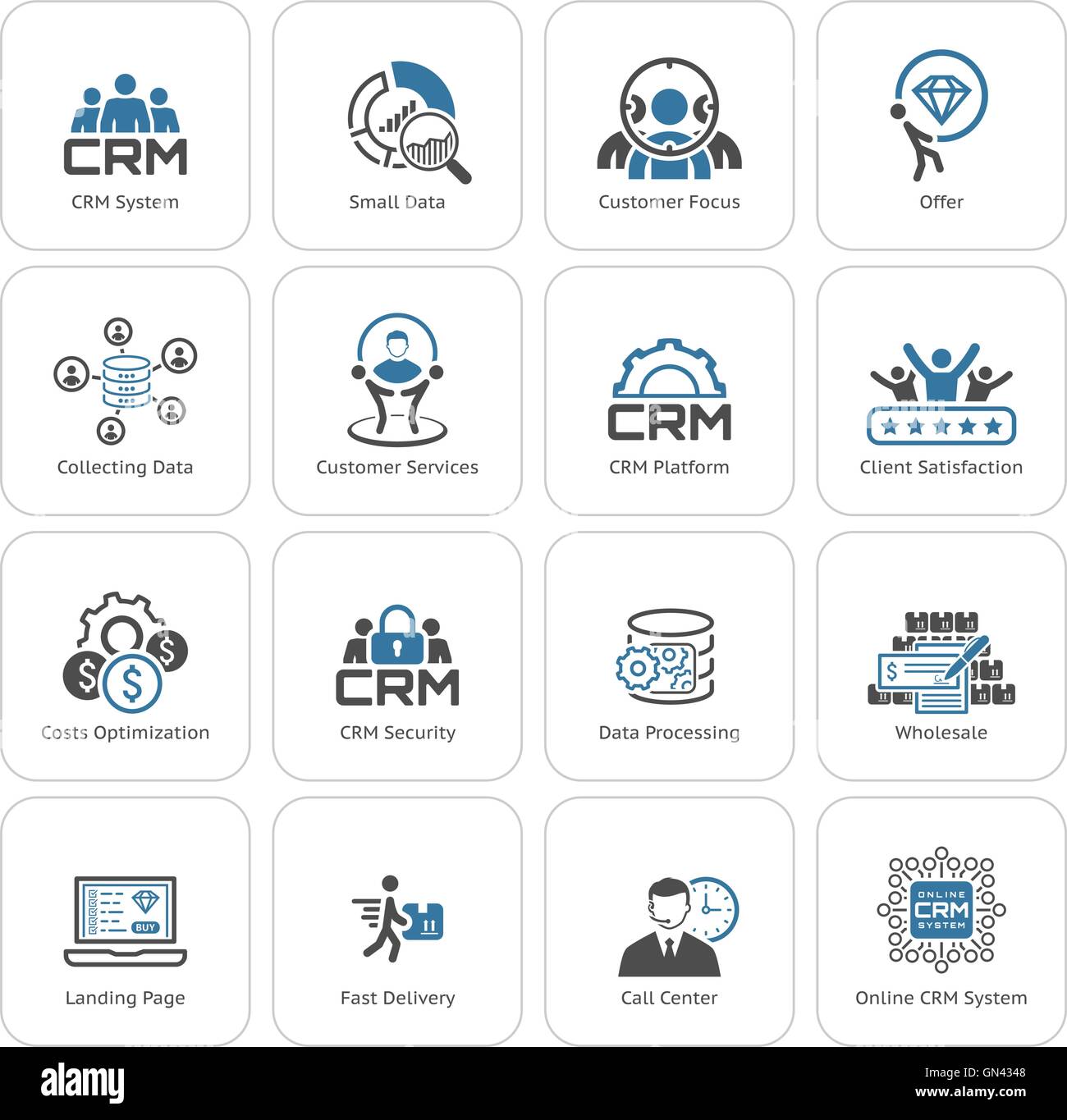 Flat Design Business Icons Set Stock Vector Image & Art - Alamy