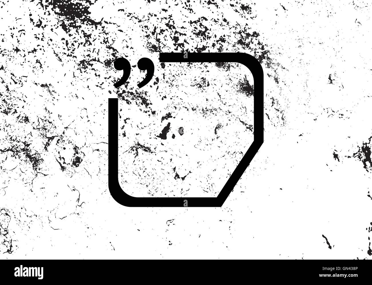 vector quotation marks with thin line speech bubble. concept of ...