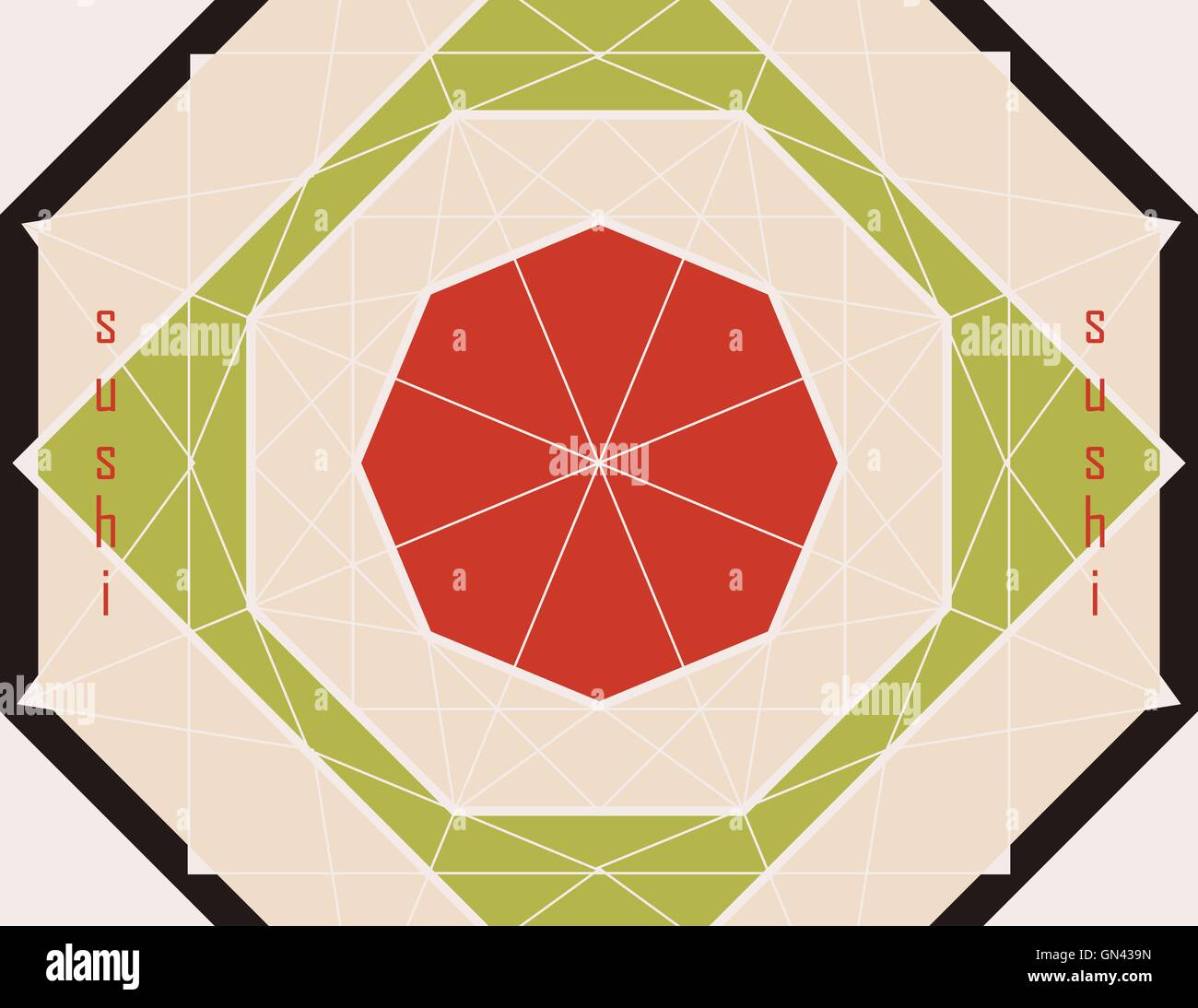 background with sushi in the form of diamond Stock Vector Image & Art ...