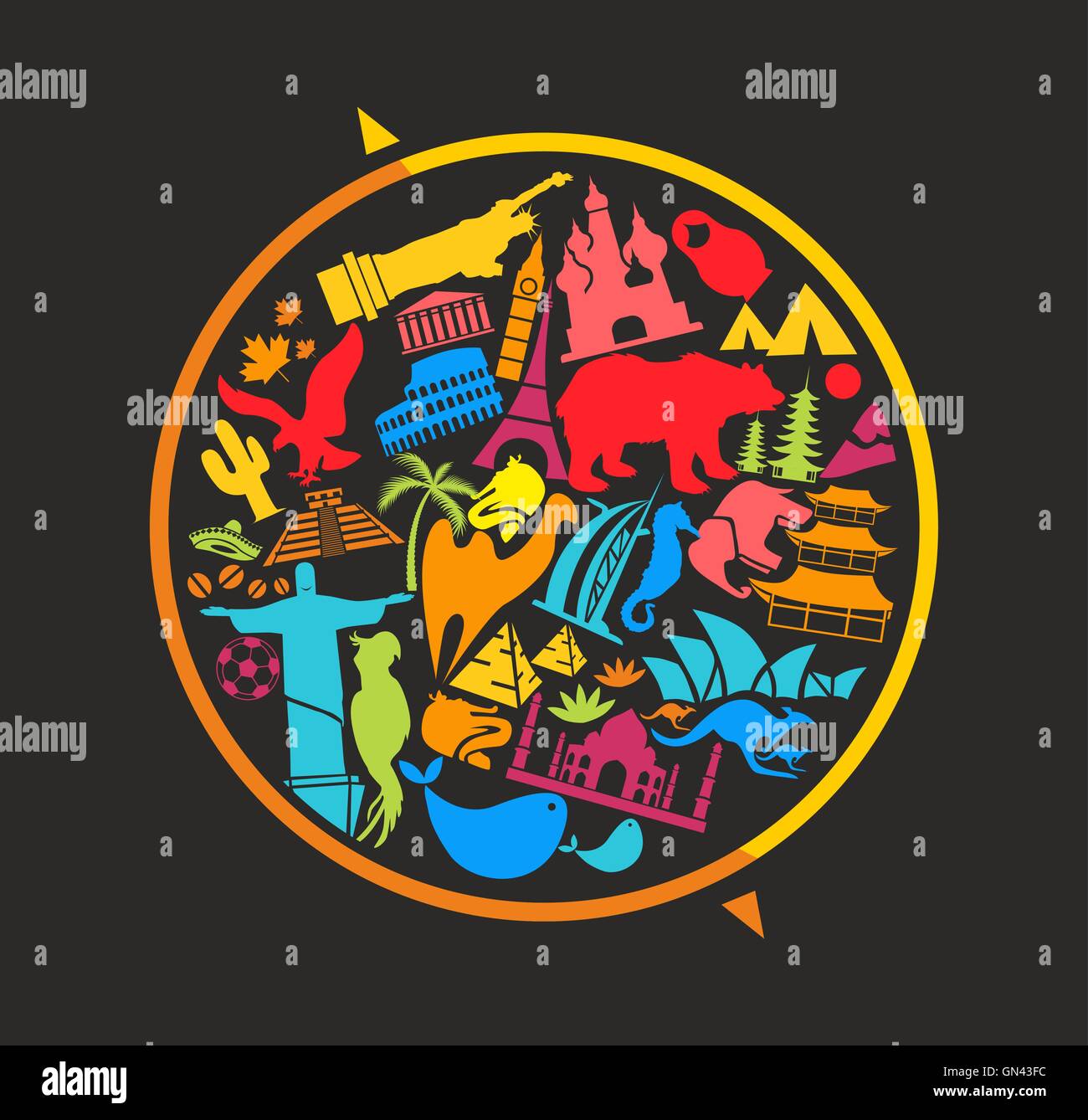 Full globe map hi-res stock photography and images - Alamy