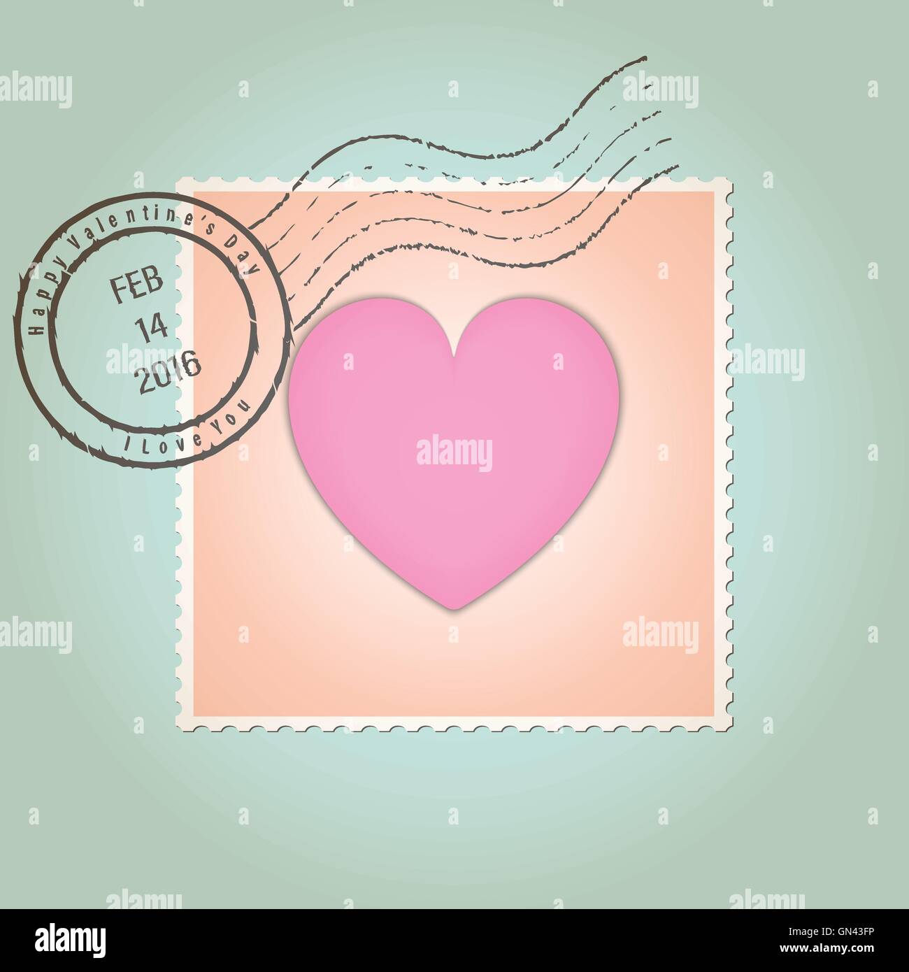 Postage stamp heart hi-res stock photography and images - Alamy