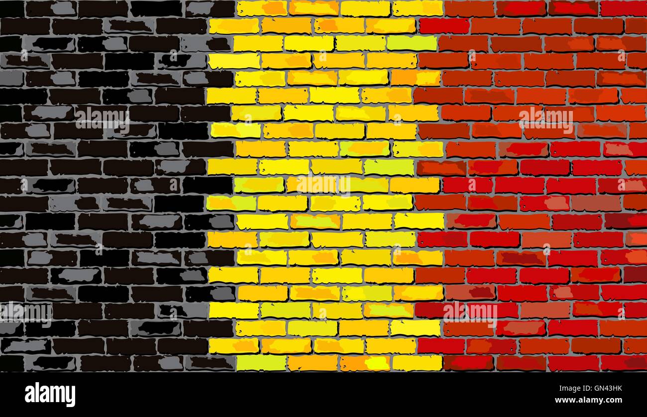 Grunge flag of Belgium on a brick wall Stock Vector Image & Art - Alamy