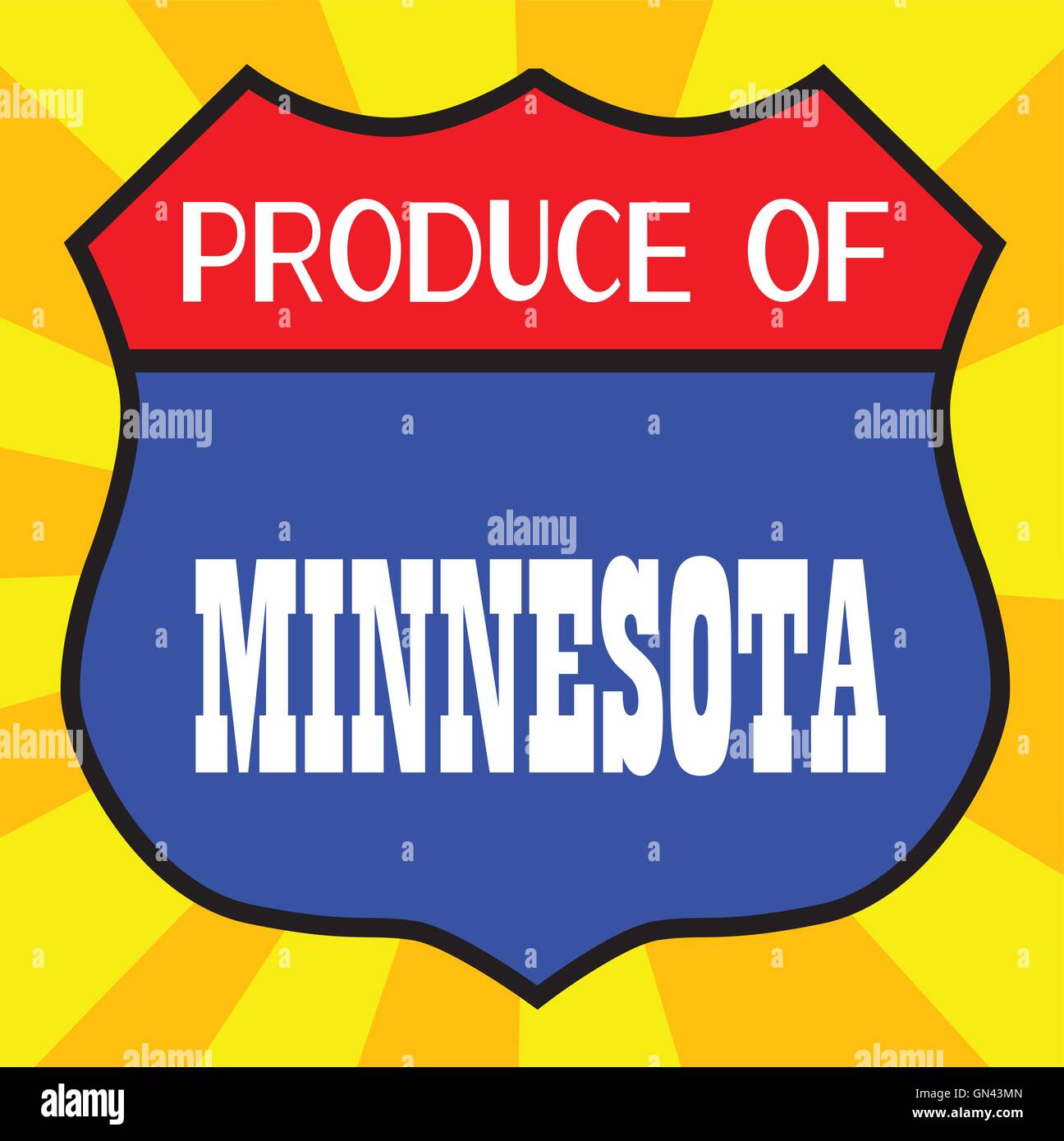 Produce Of Minnesota Stock Vector Image & Art - Alamy