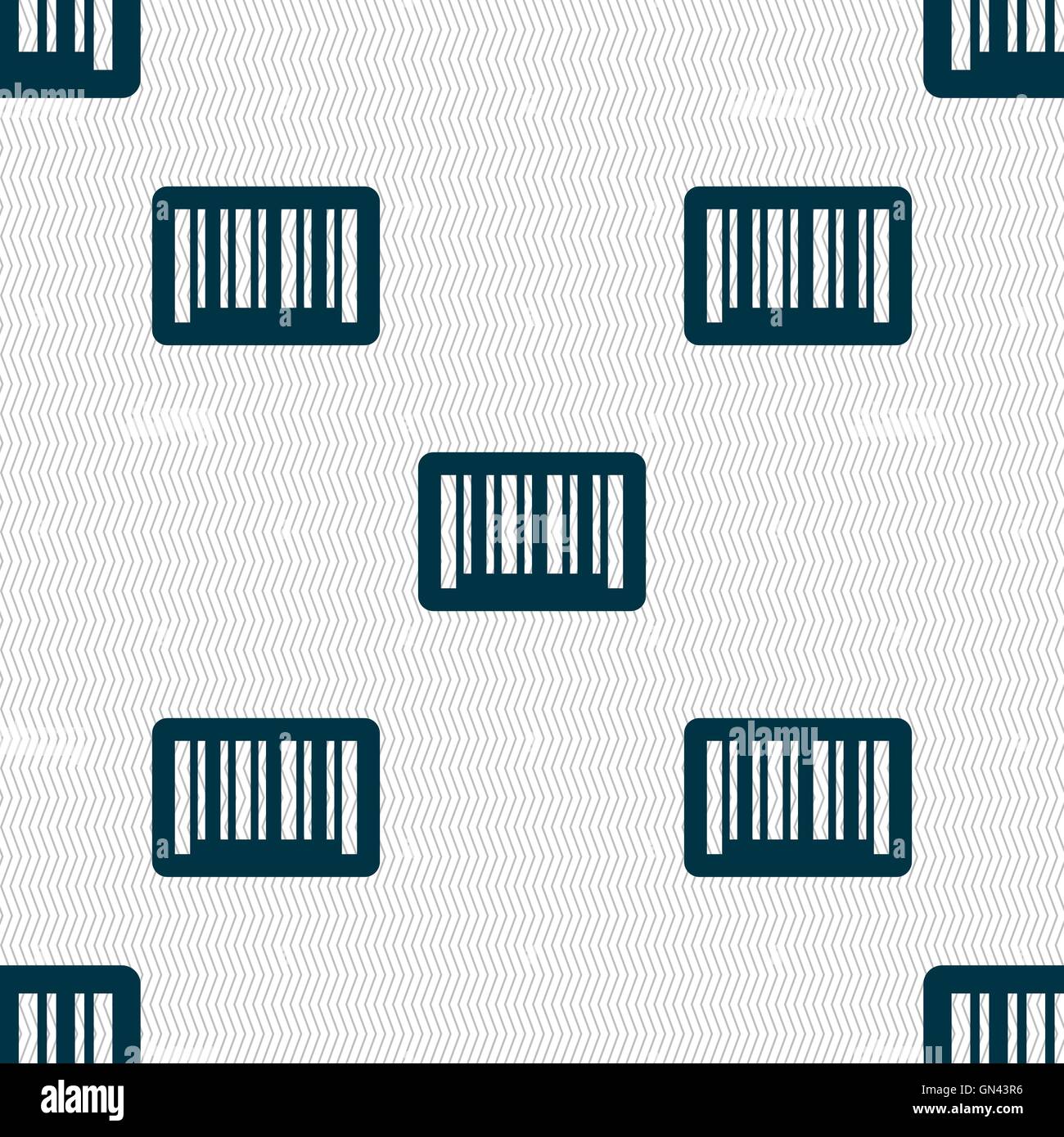 barcode icon sign. Seamless pattern with geometric texture. Vector ...