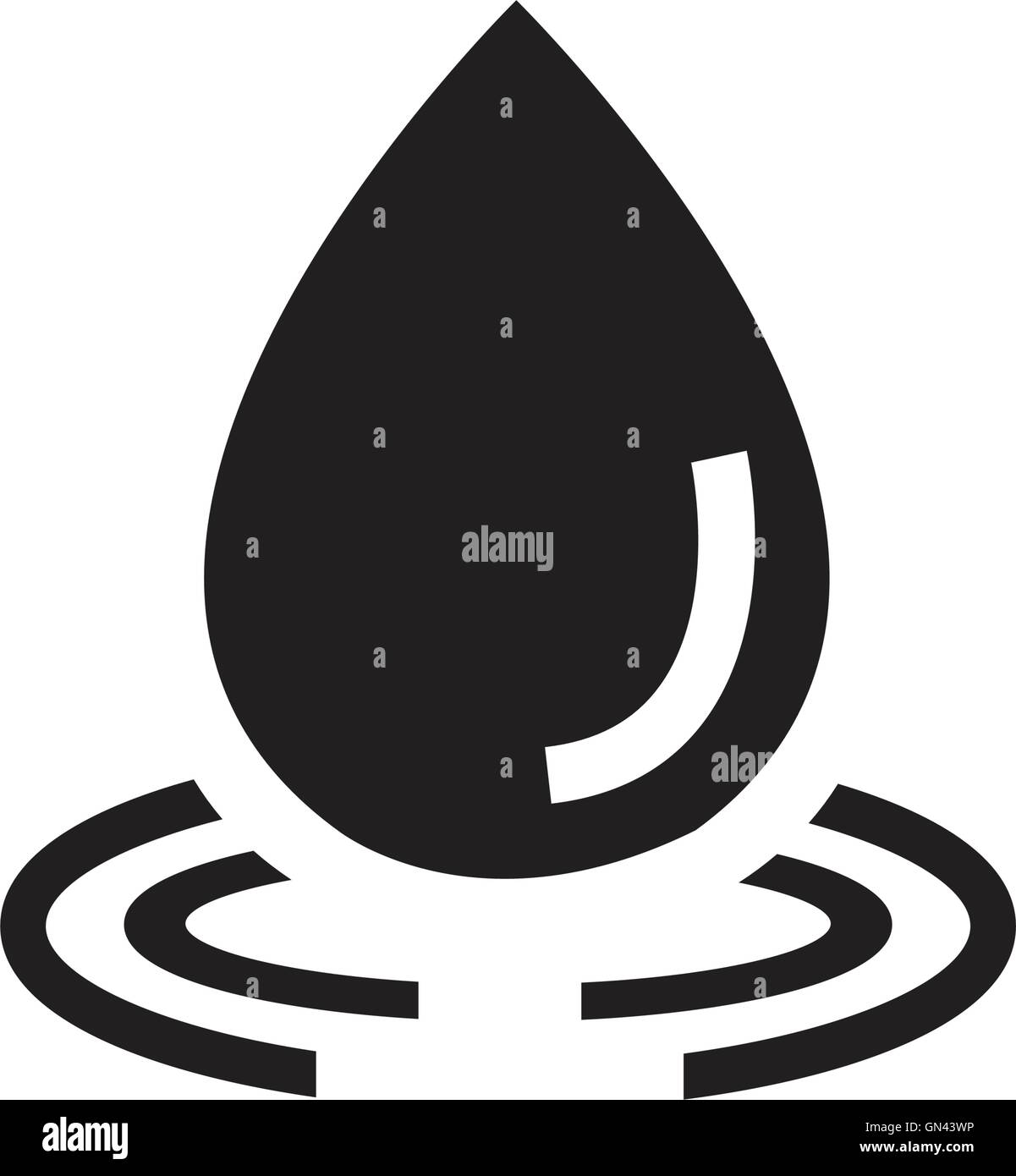 Vector black drop icons set on white background Stock Vector Image ...