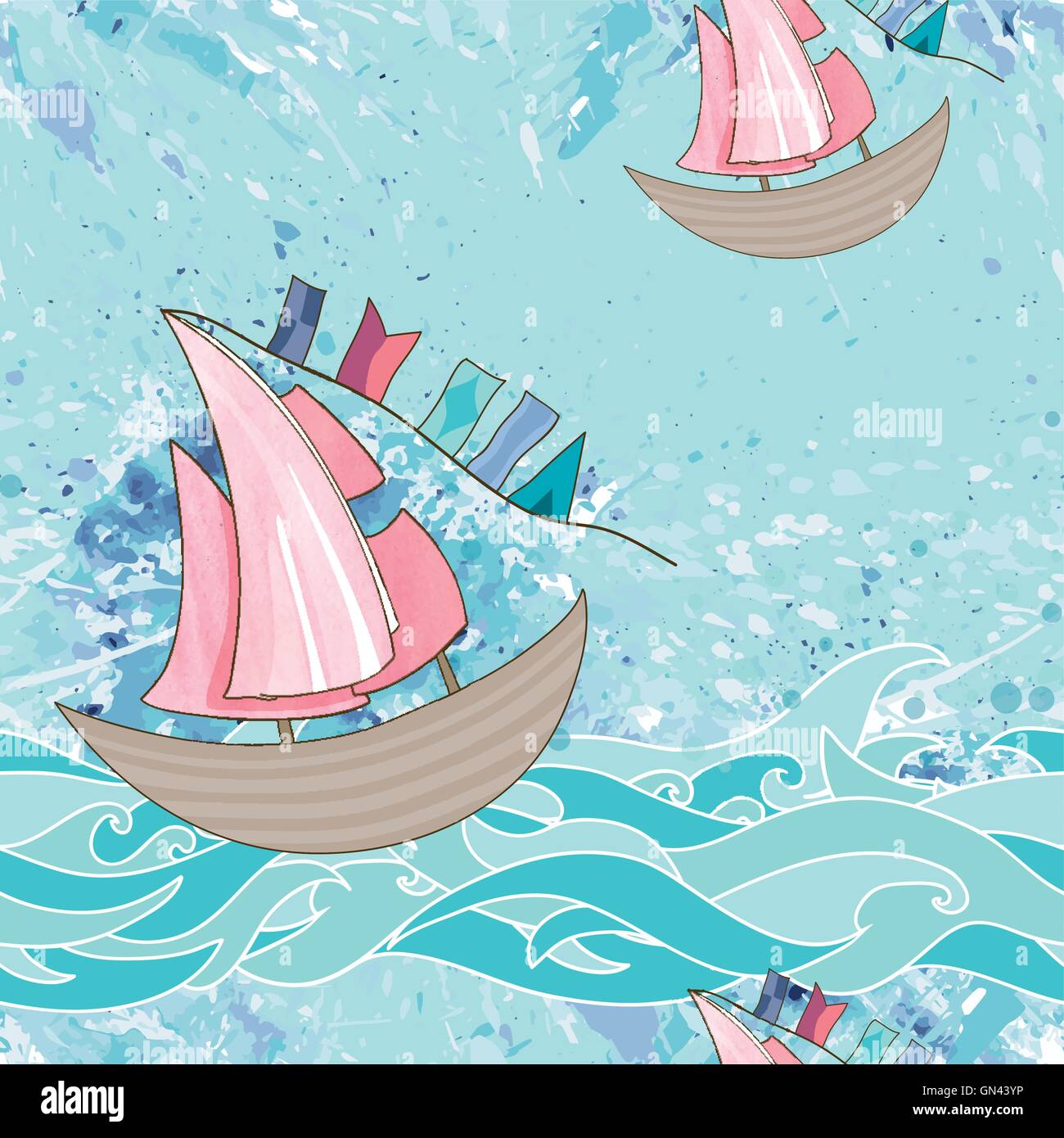 Ship red sea Stock Vector Images - Alamy