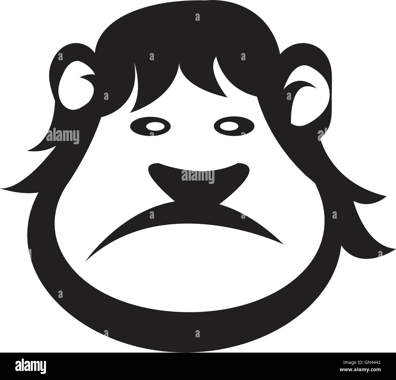 Monkey head icon vector Stock Vector Image & Art - Alamy
