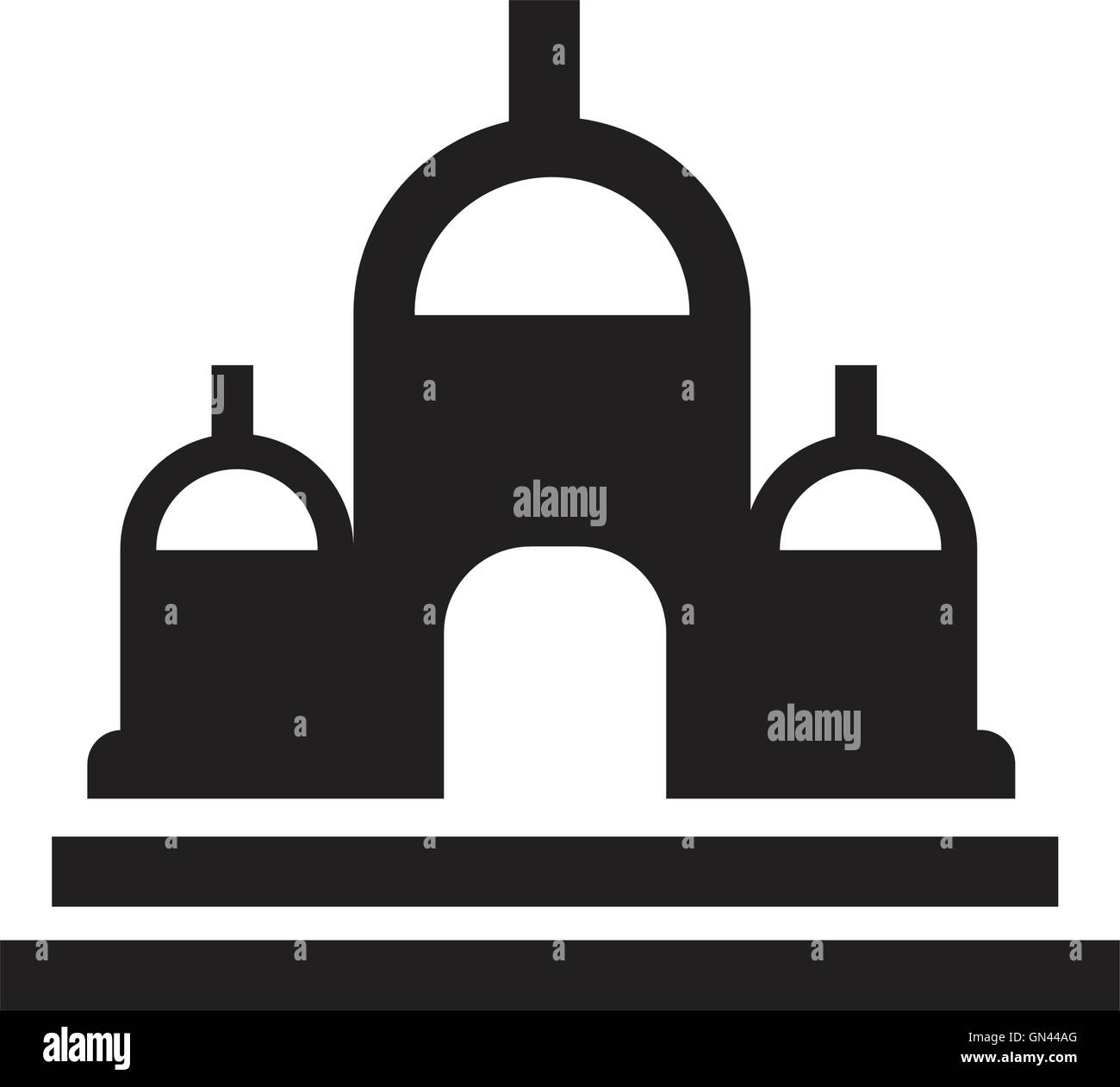 Blue house building tower Stock Vector Images - Alamy