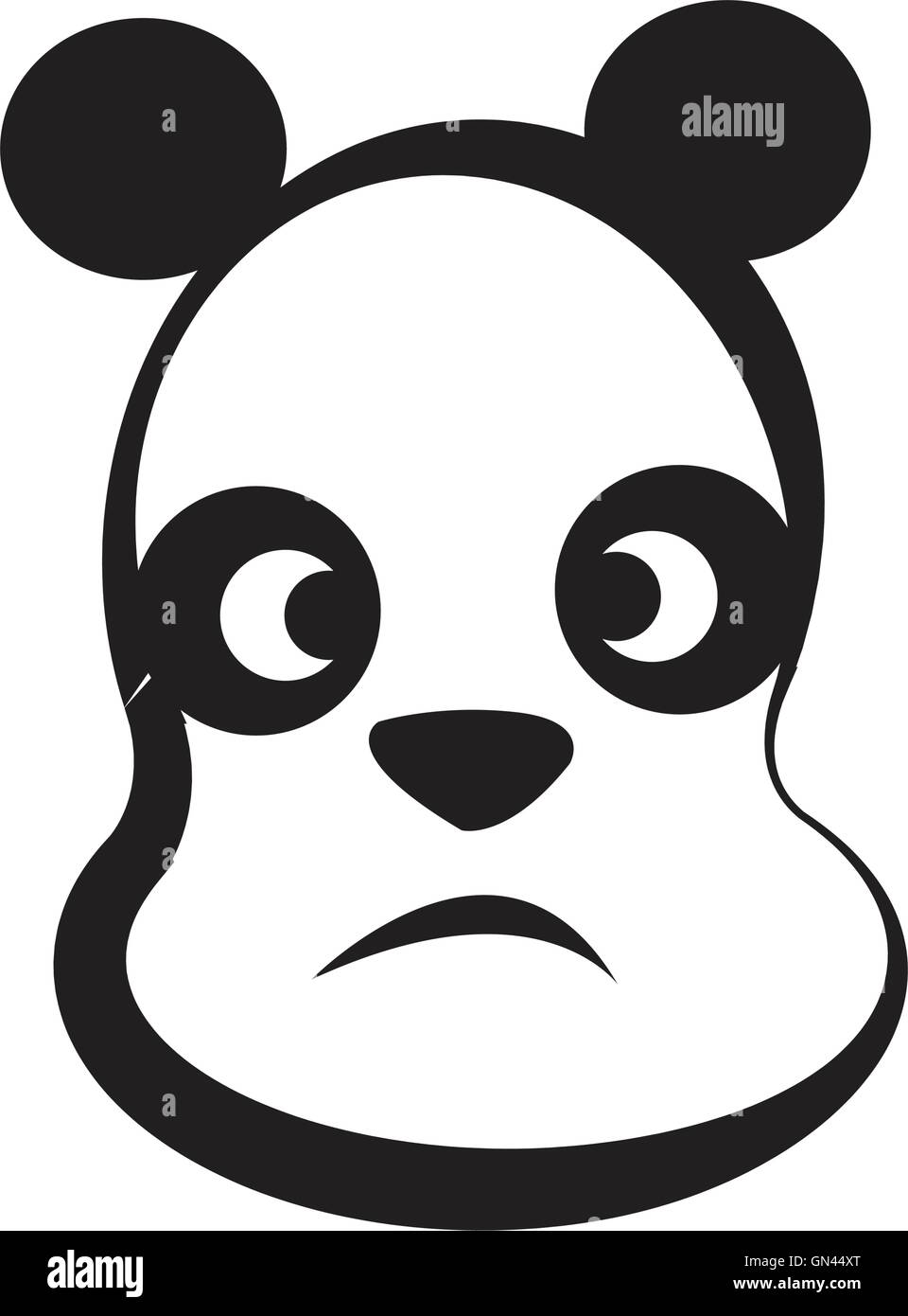 Cartoon panda animal outline vector hi-res stock photography and images ...