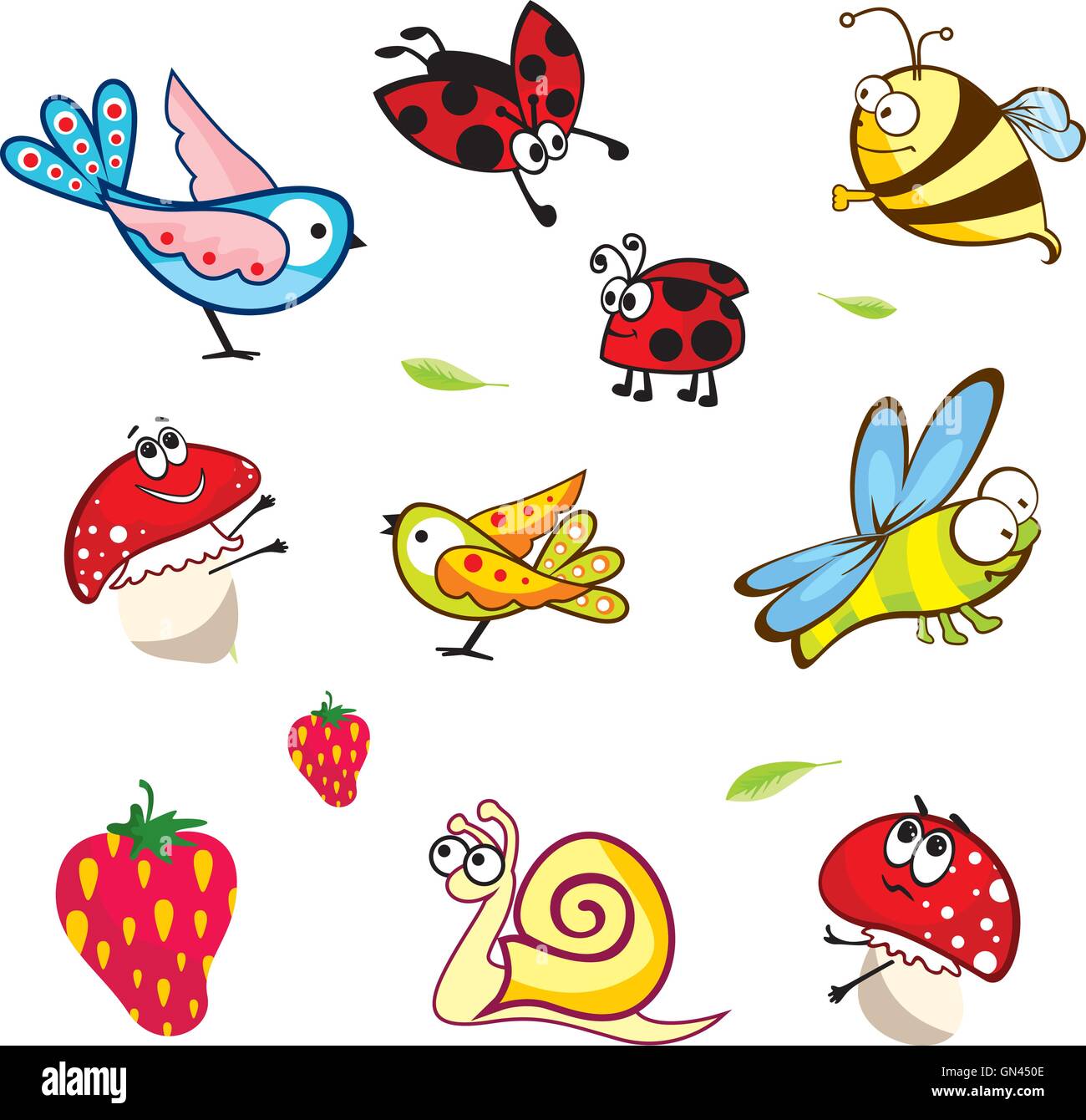 Set of funny spring animals for babies Stock Vector Image & Art - Alamy