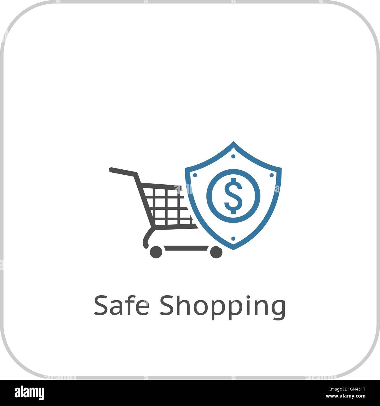 Secure shopping basket Stock Vector Images - Alamy