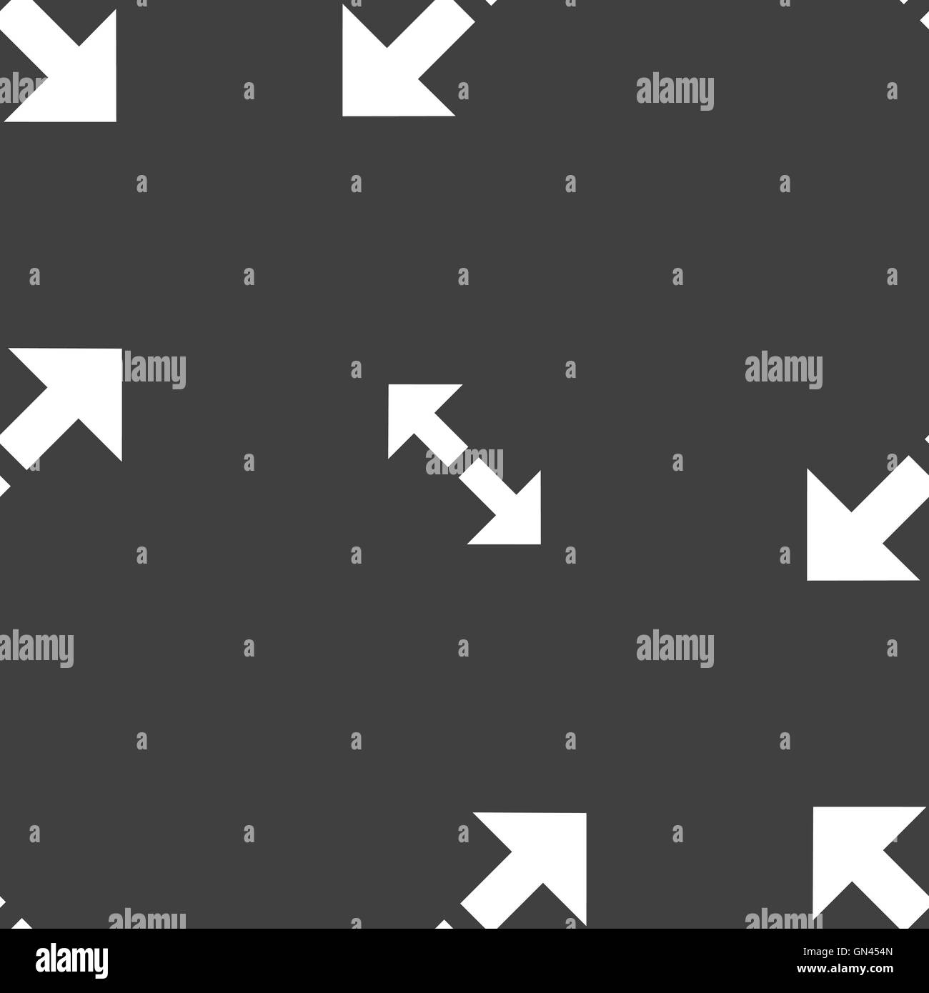 Full screen icon sign. Seamless pattern on a gray background. Vector ...