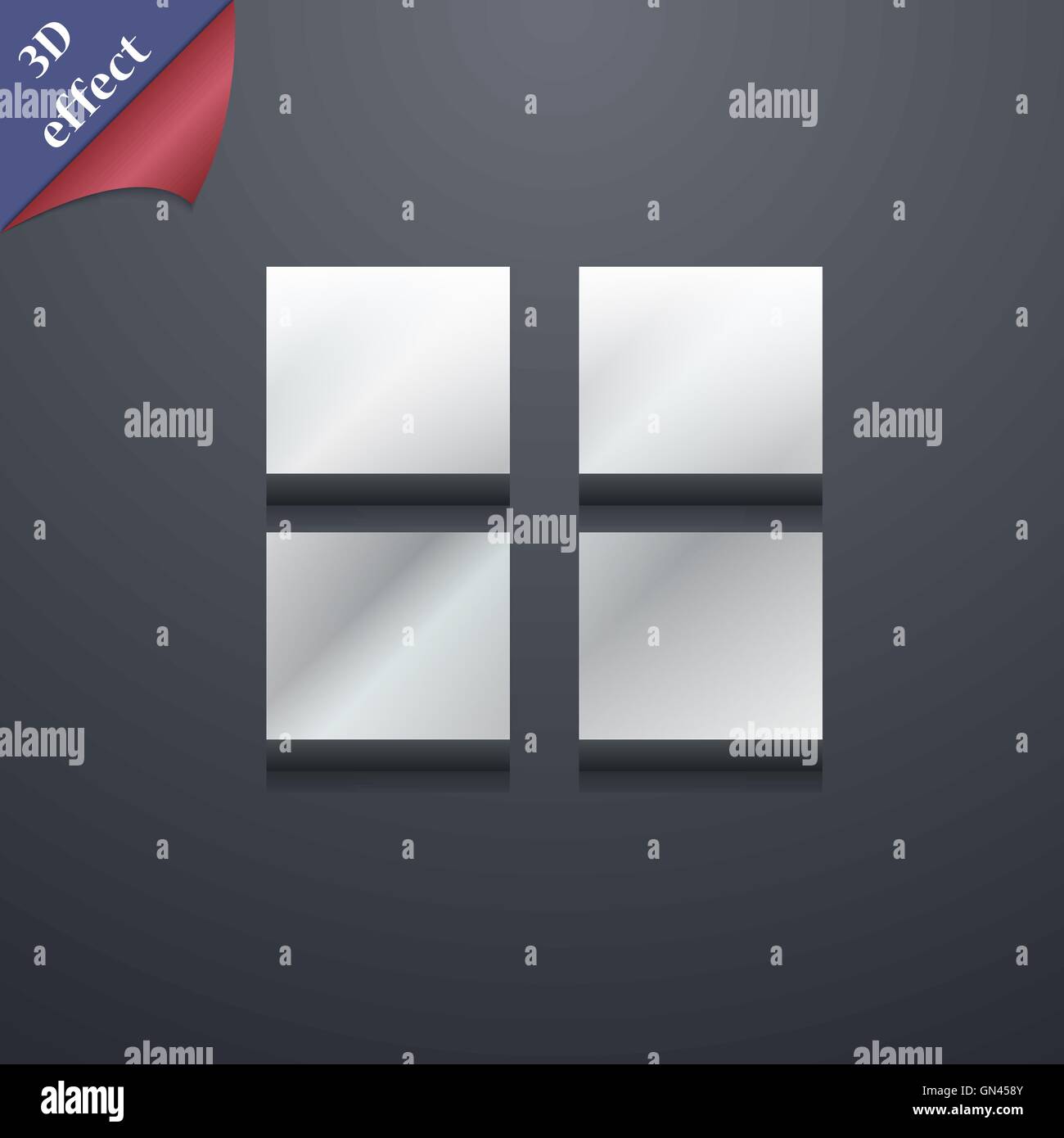 List menu, app icon symbol. 3D style. Trendy, modern design with space ...