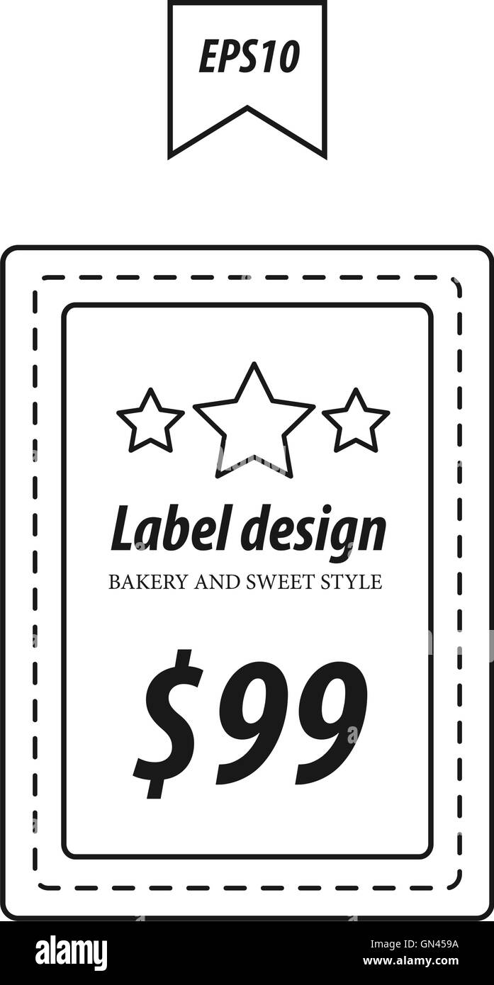 bakery Price label line style Stock Vector Image & Art - Alamy