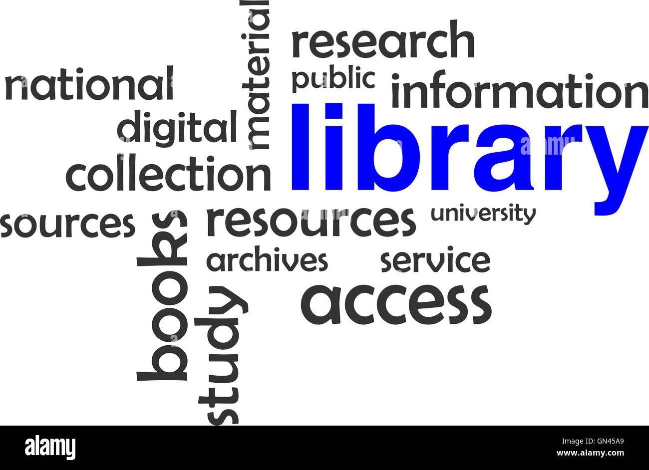 word cloud - library Stock Vector Image & Art - Alamy