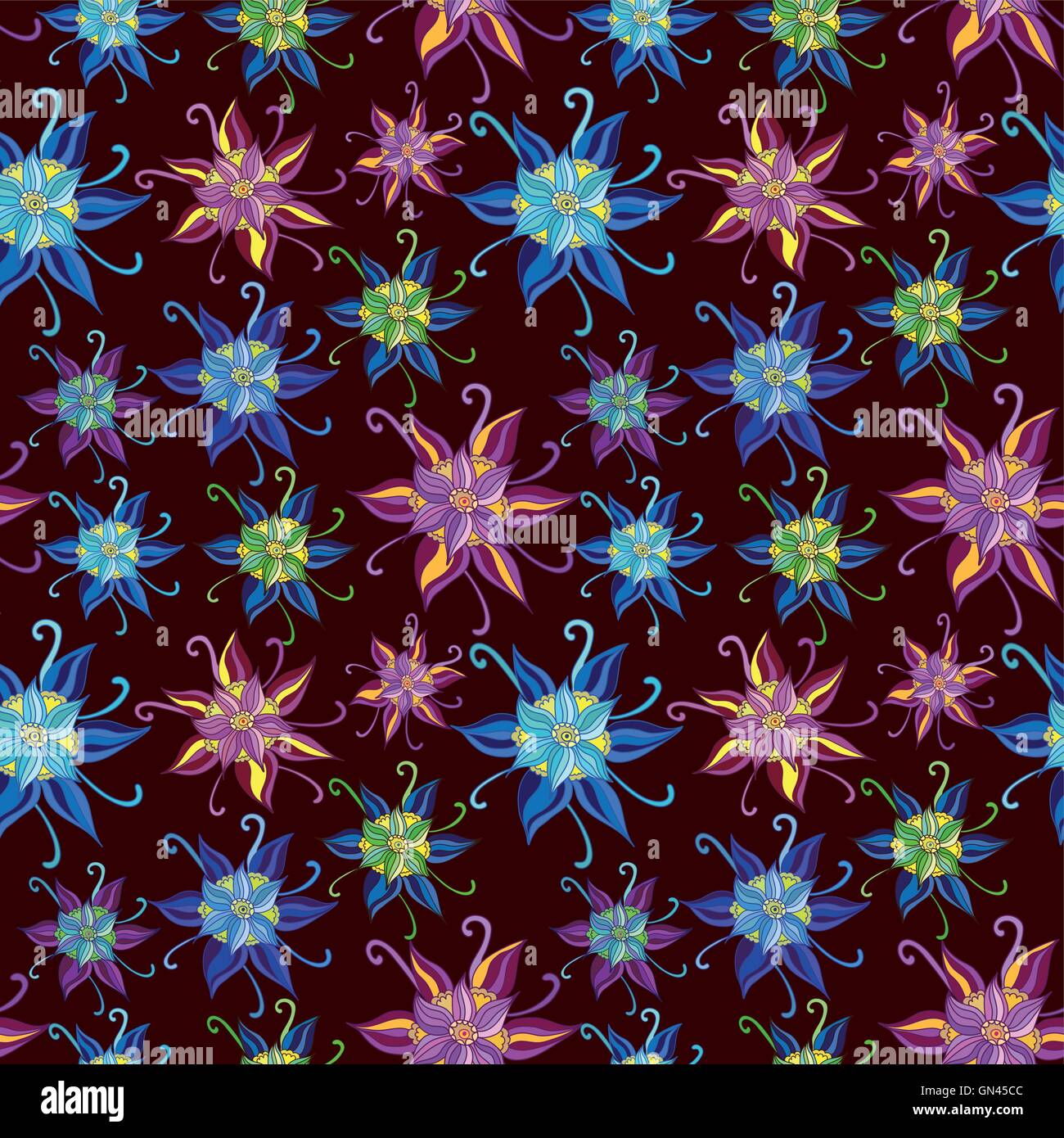 Vector style spring pattern Stock Vector Images - Alamy