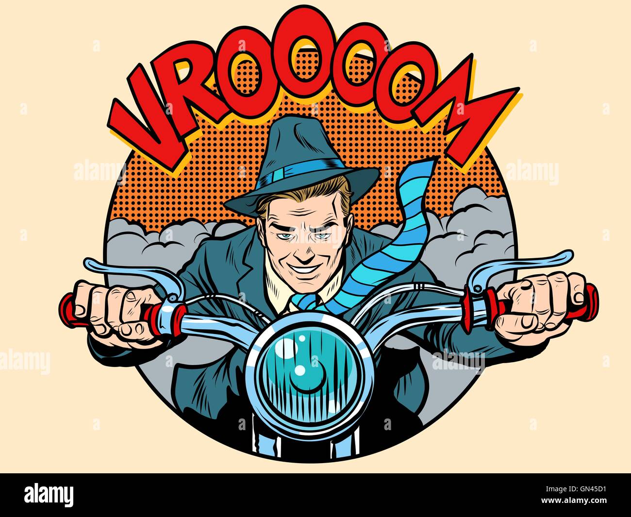 Cartoon motorcyclist Stock Vector Images - Alamy