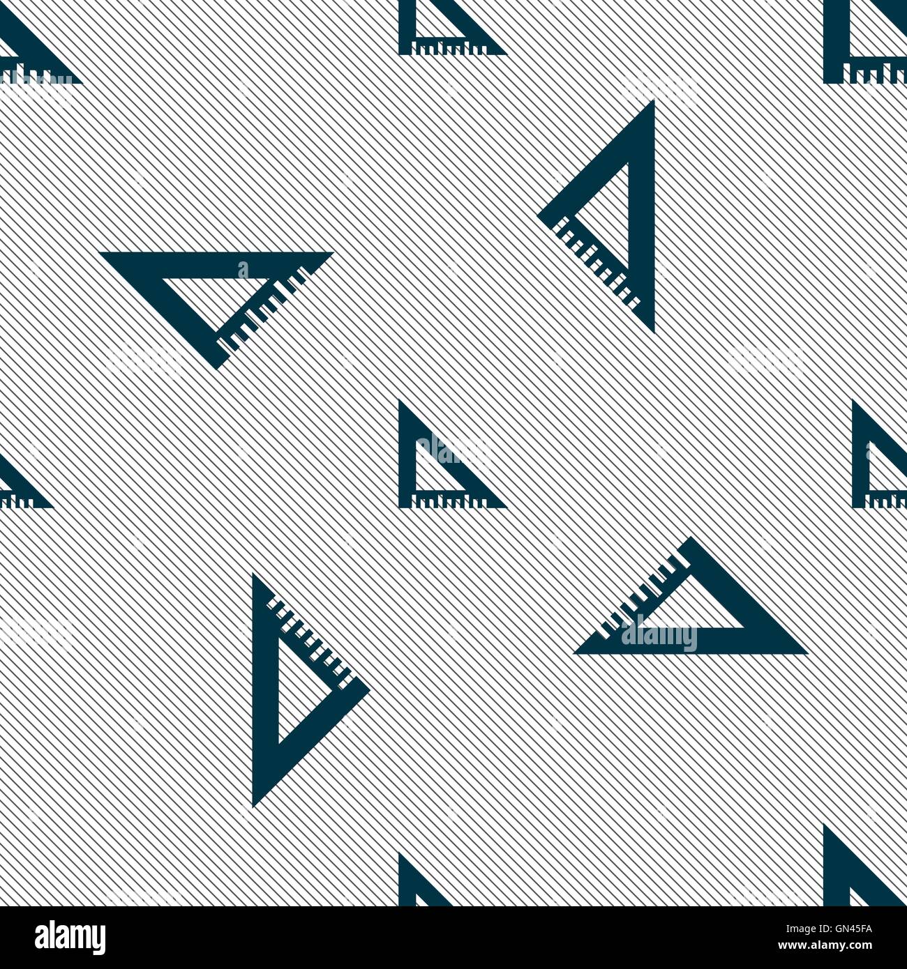 ruler icon sign. Seamless pattern with geometric texture. Vector Stock ...
