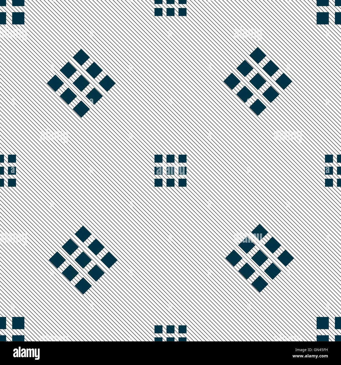 List menu, app icon sign. Seamless pattern with geometric texture ...