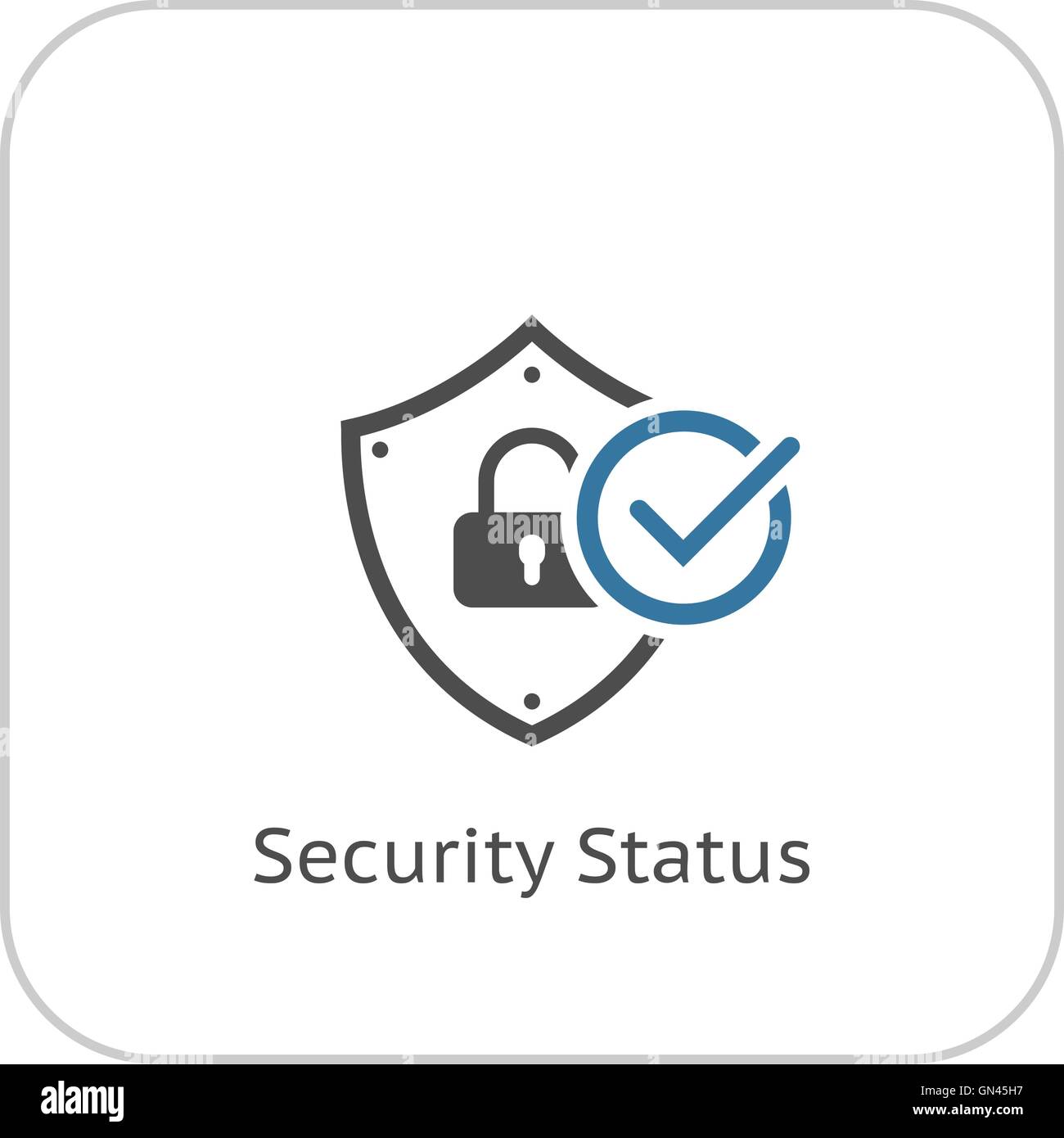 Security Status Icon. Flat Design Stock Vector Image & Art - Alamy