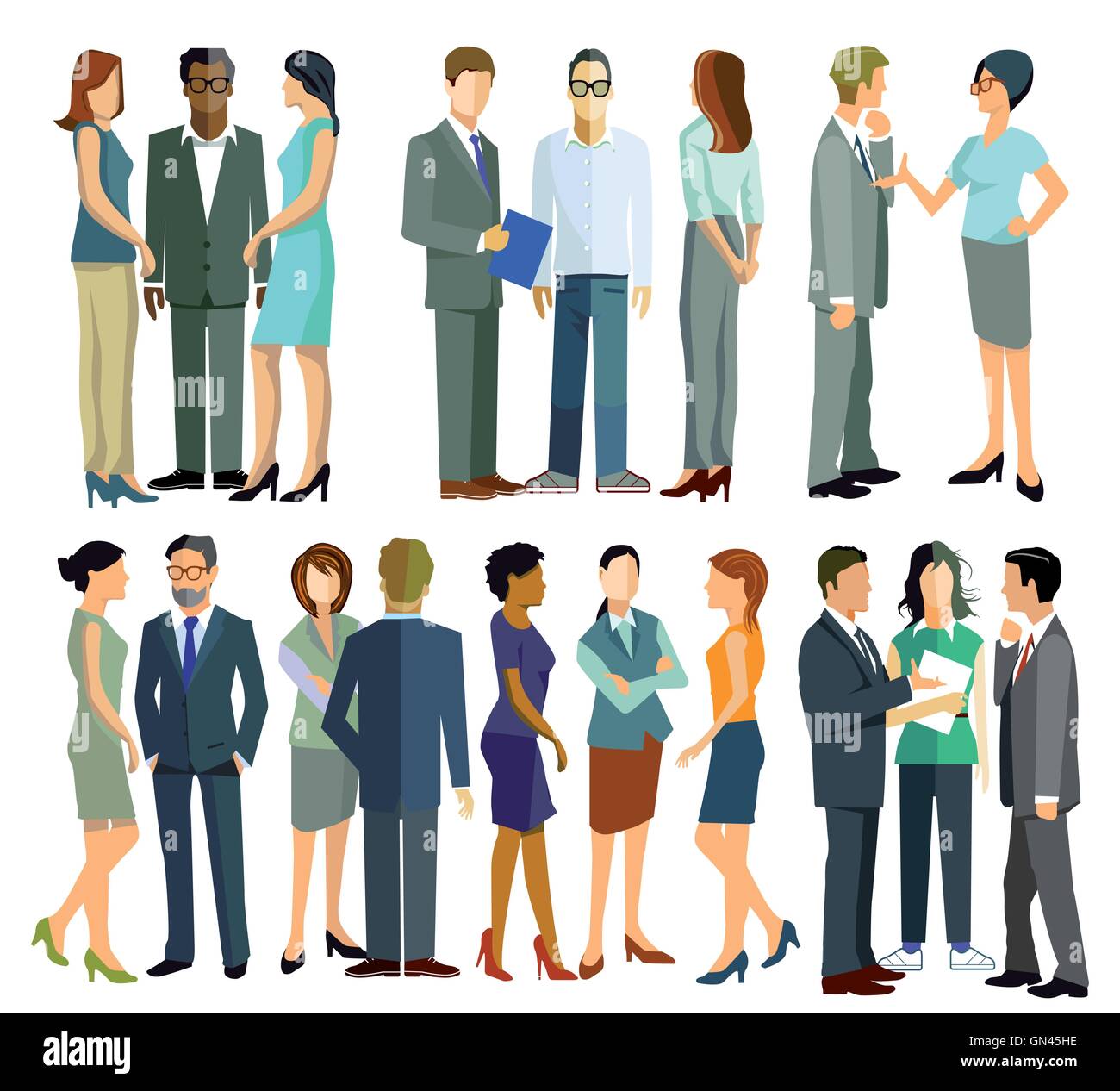 Talk with staff Stock Vector Images - Alamy