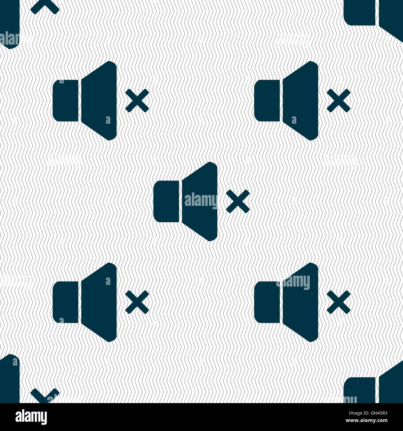No Volume icon sign. Seamless pattern with geometric texture. Vector ...