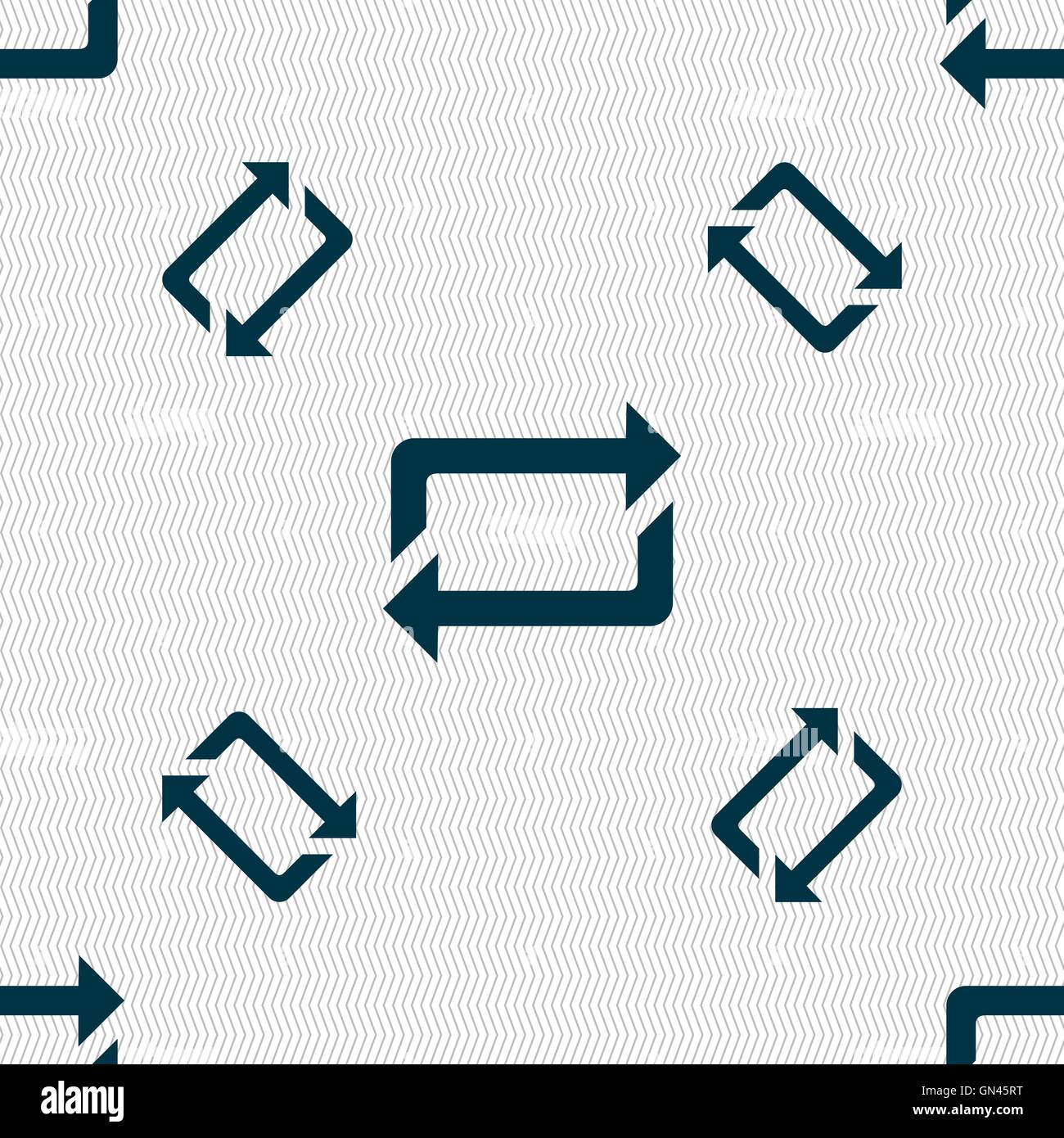 repeat icon sign. Seamless pattern with geometric texture. Vector Stock ...