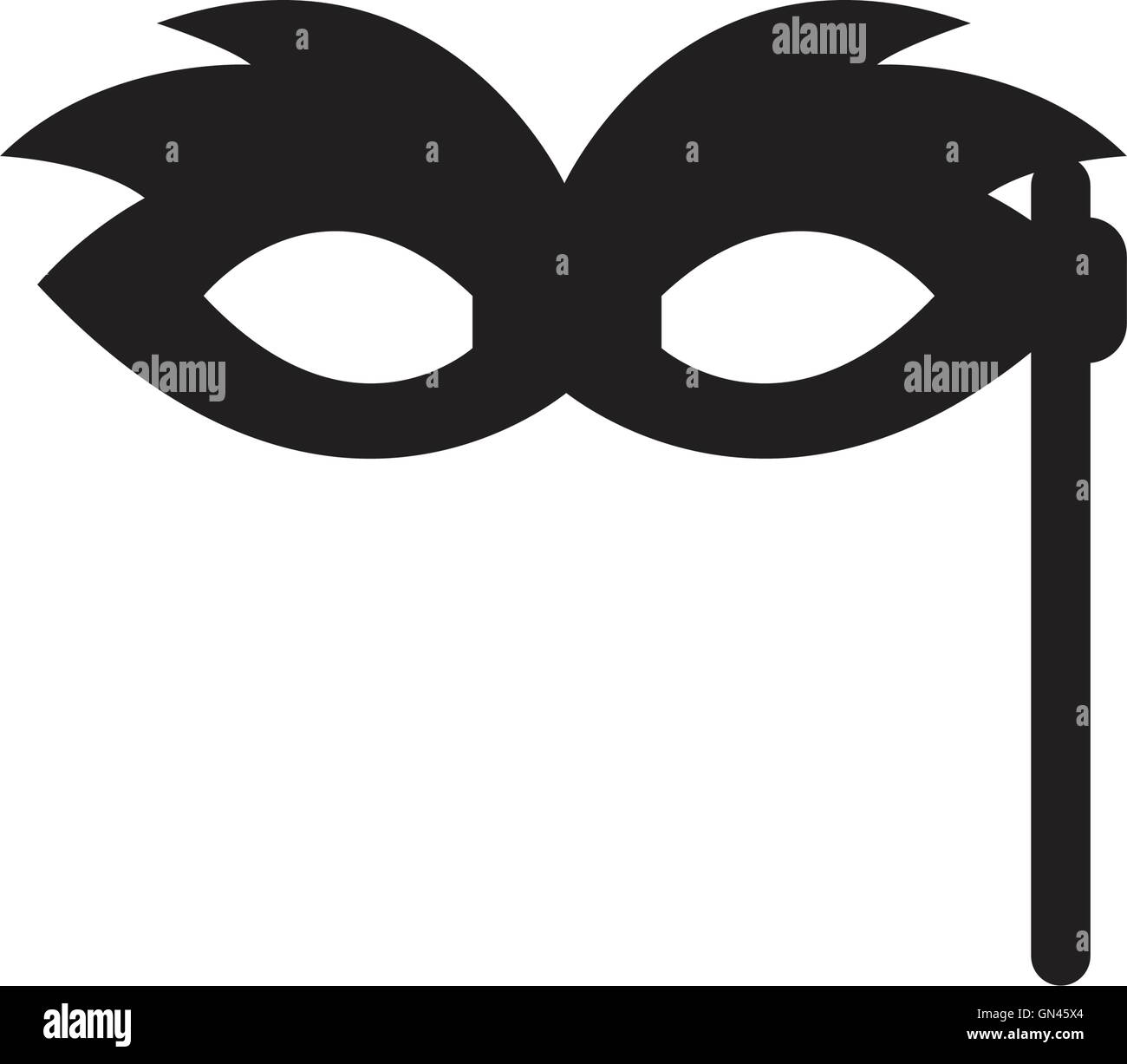 Venetian masks silhouette Stock Vector Images - Alamy