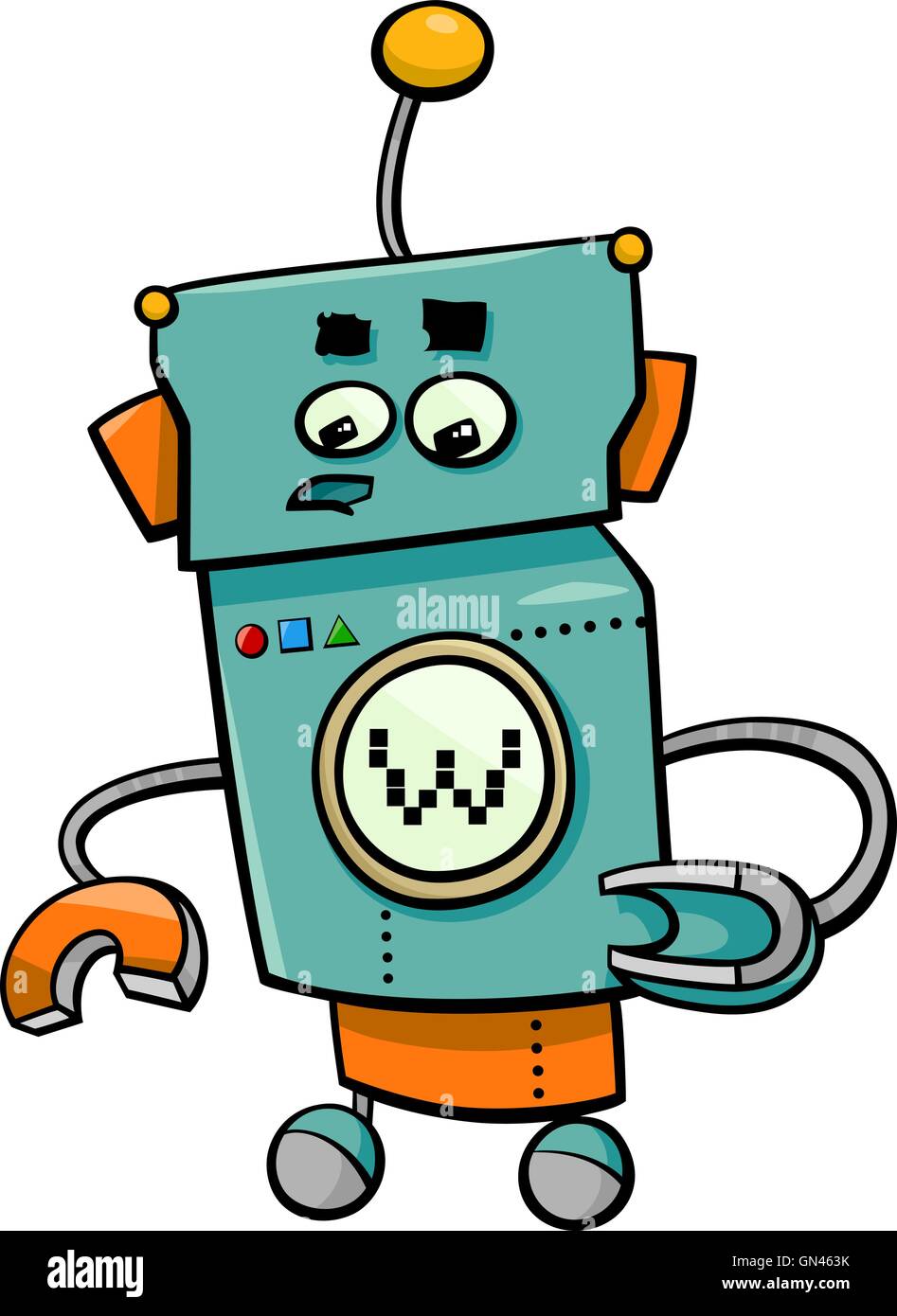 comic robot cartoon character Stock Vector Image & Art - Alamy
