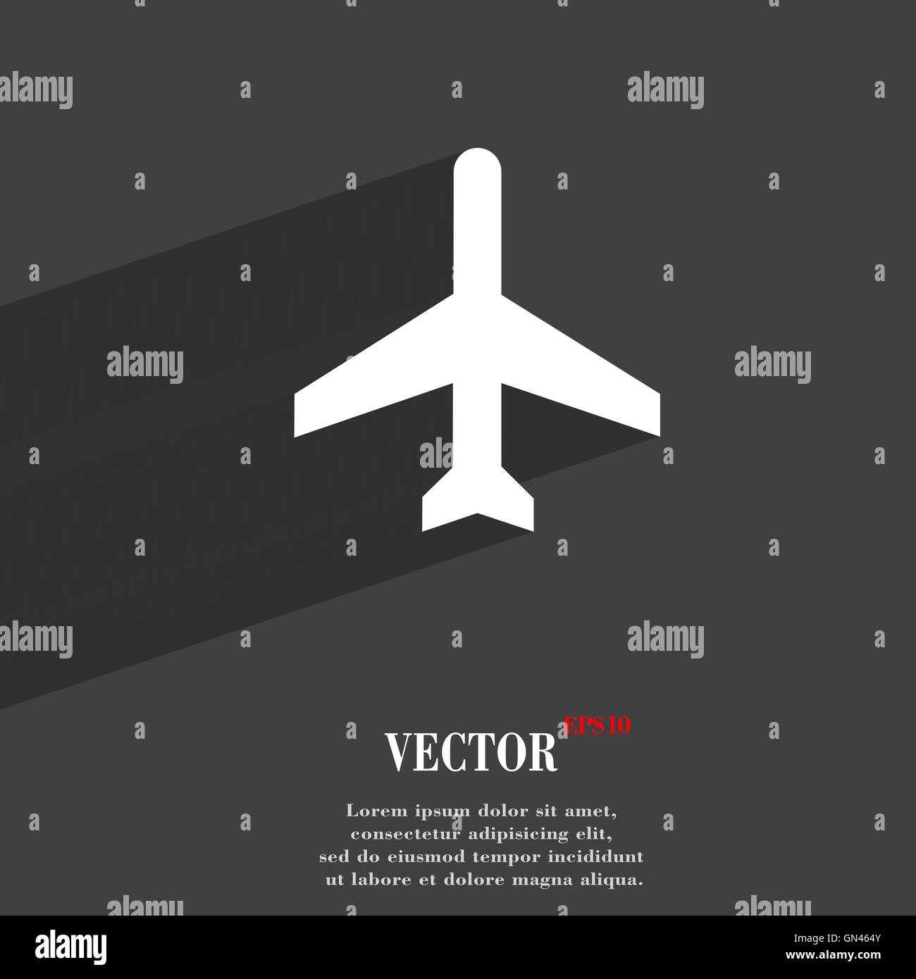 Commercial airplane shadow Stock Vector Images - Alamy